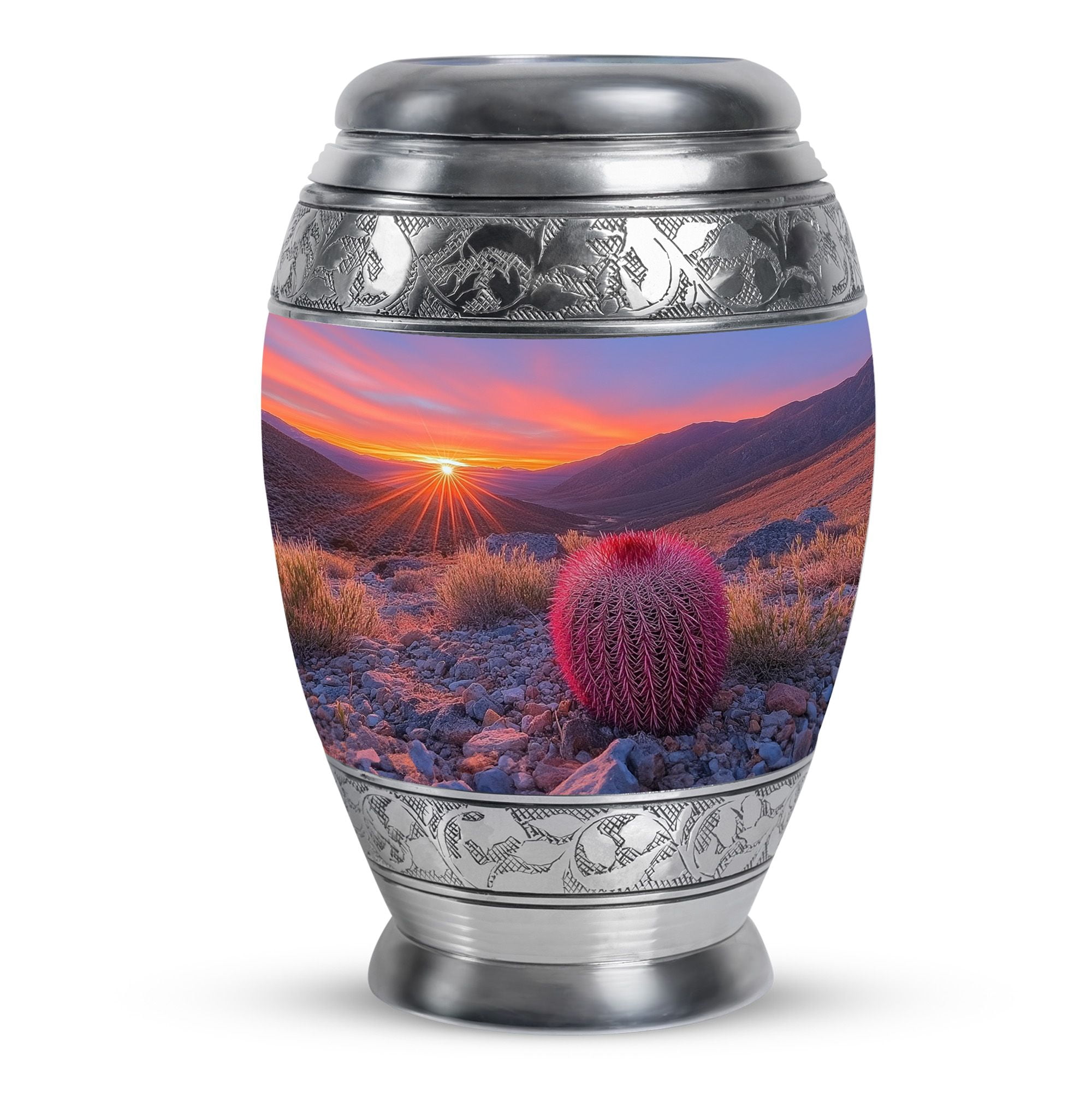KARYLIZ Barrel Cactus Urn For Ashes For Women - Large Funeral Urns For ...