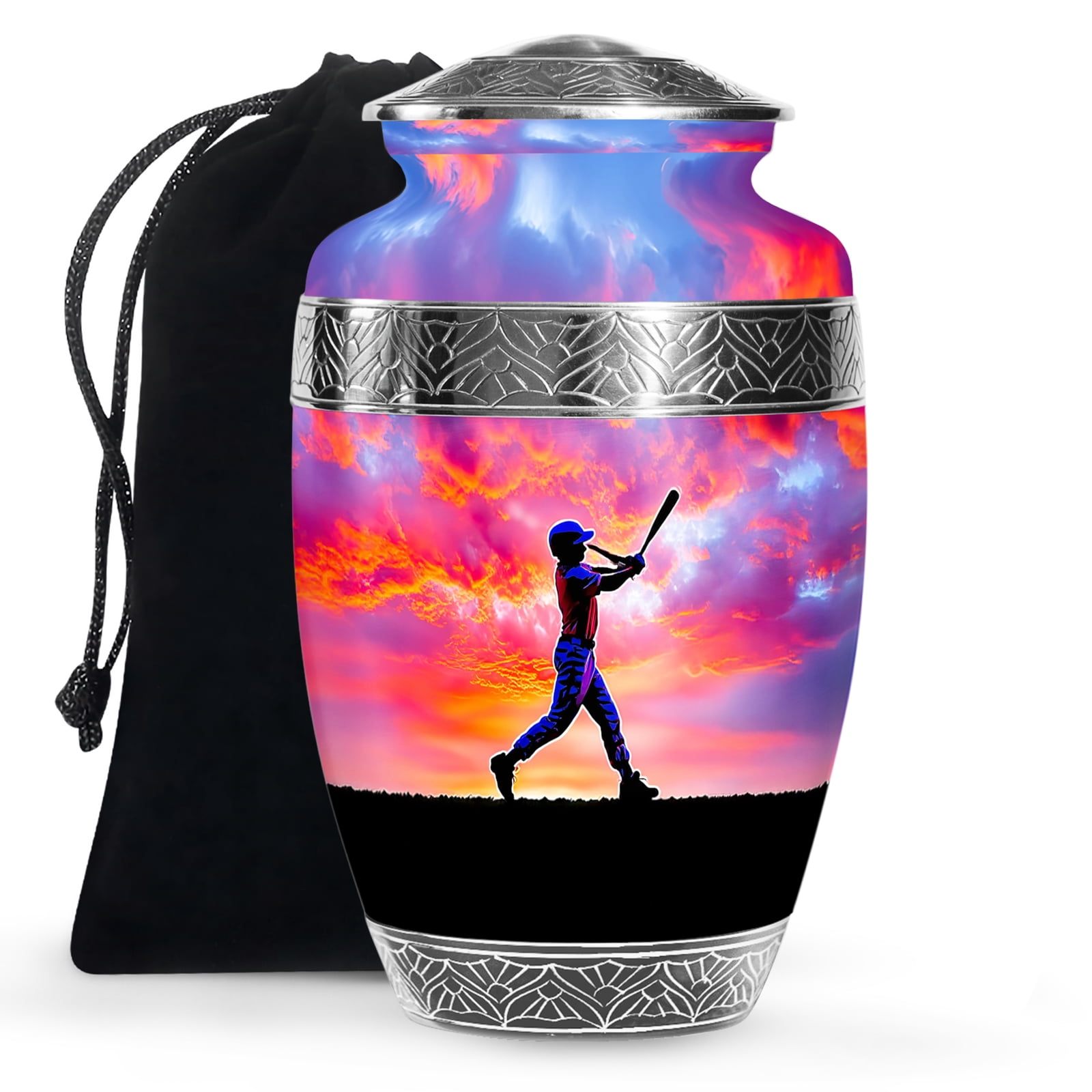 KARYLIZ Baseball Cremation Urns For Human Ashes - Purple Urns For Human ...