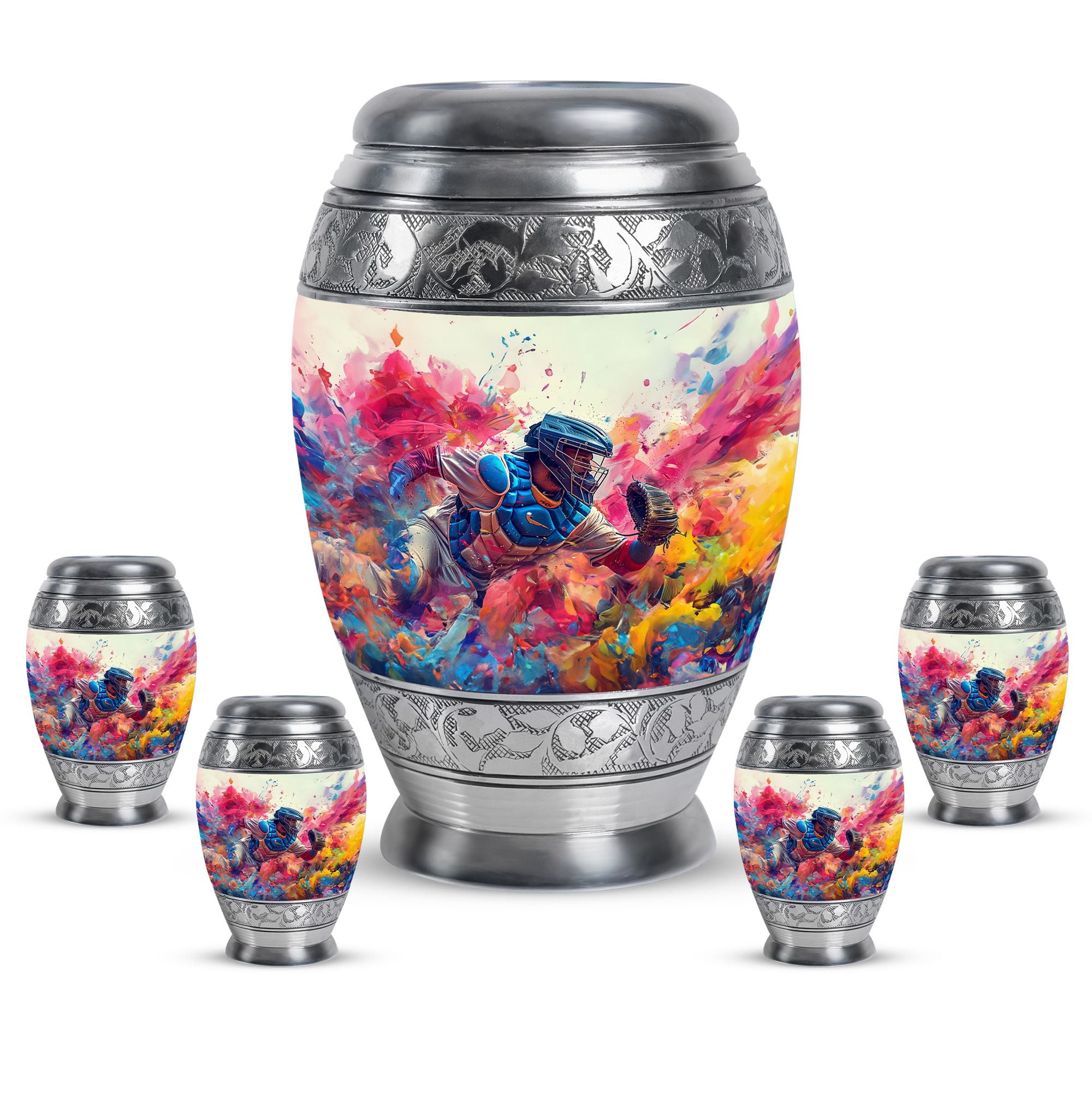 KARYLIZ Baseball Keepsake Urn - Cremation Urns For Human Ashes Adult ...