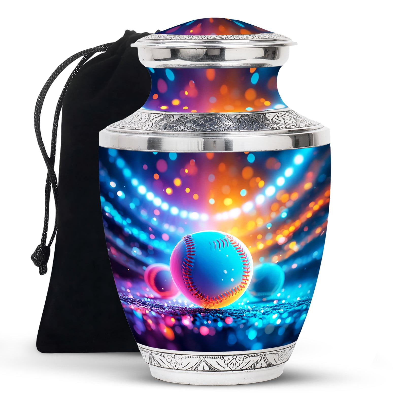 KARYLIZ Baseball Sport Urn - Blue Urn Box For Ashes Adult Male ...