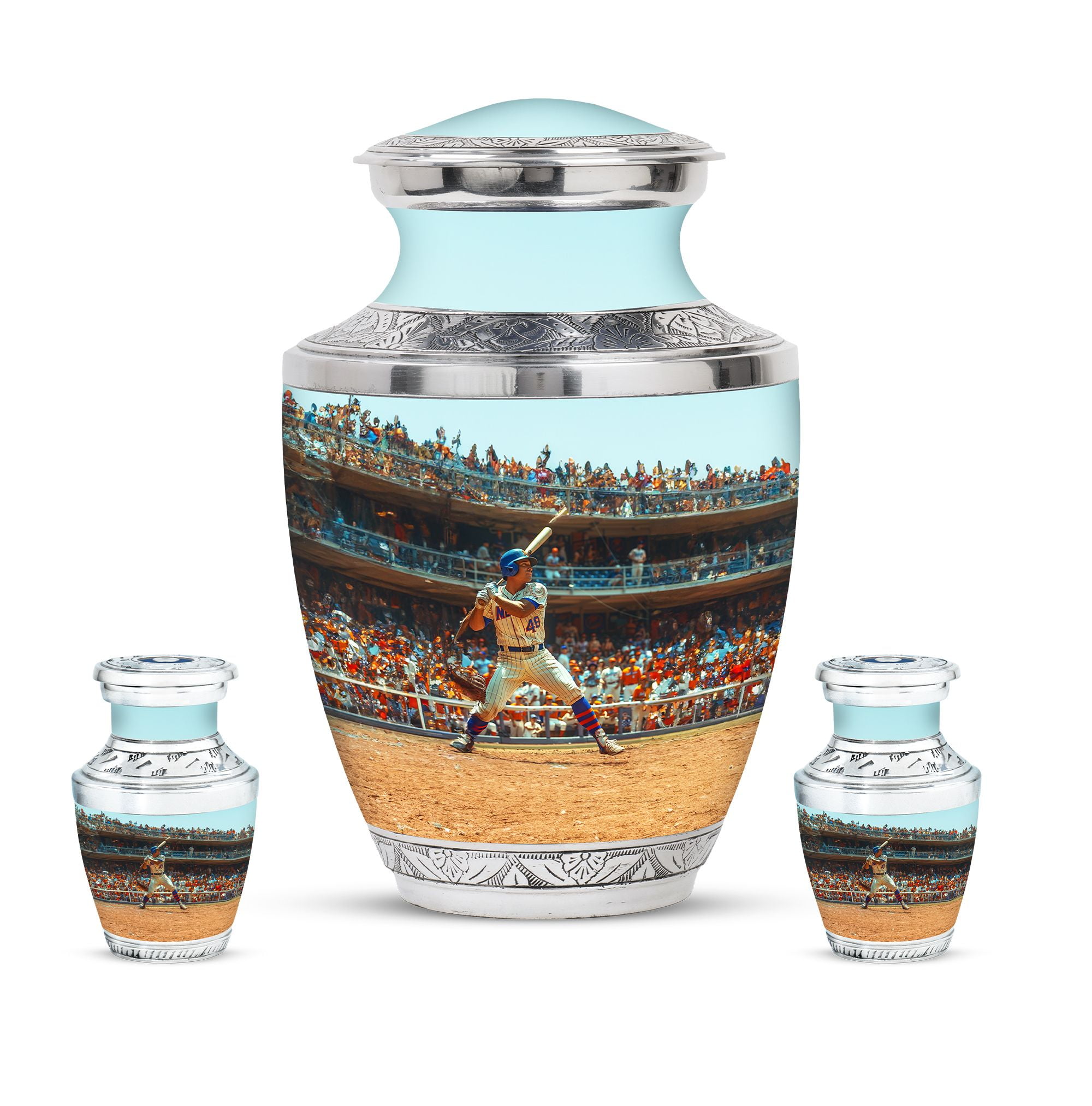 KARYLIZ Baseball Urns For Human Ashes Adult Man - Set of 3 Cremation ...