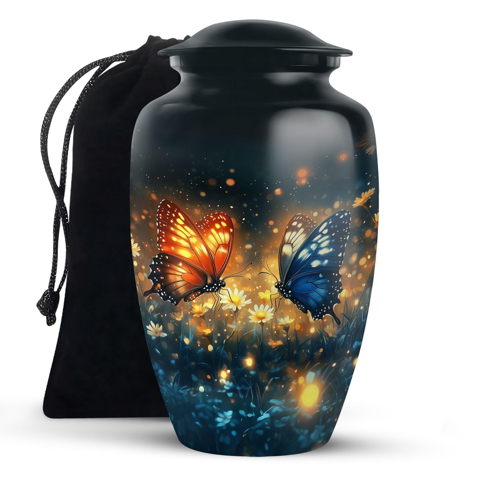KARYLIZ Blue Butterfly Urns for Human Ashes - Large Outdoor Decorative ...