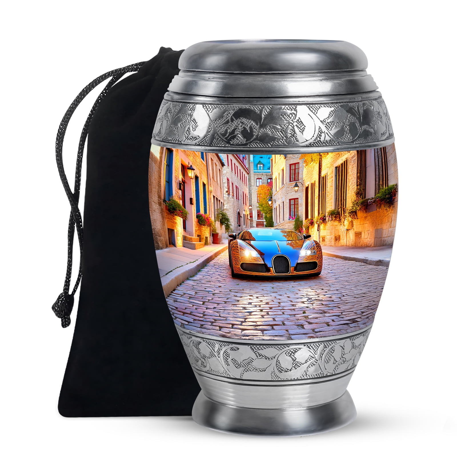 KARYLIZ Blue Car Urns For Human Ashes Adult Man, Cremation Urns for ...