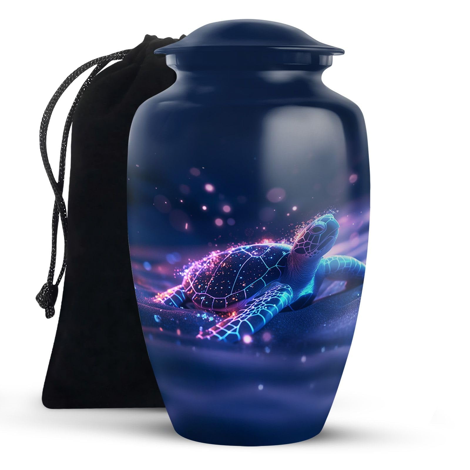 KARYLIZ Blue Turtle Human Ashes Urn for Burial - Large Funeral Ash ...