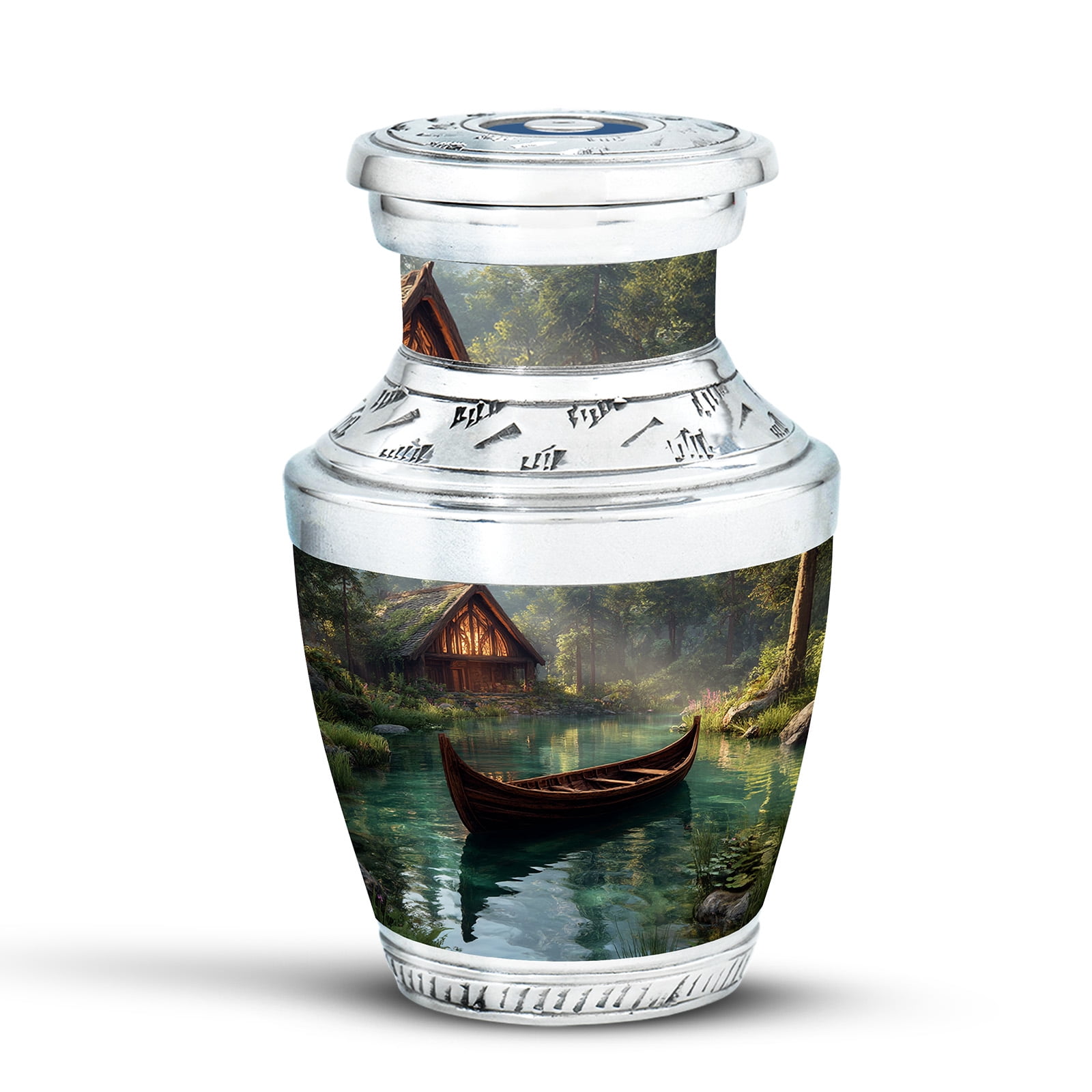 KARYLIZ Boat Urns for Human Ashes Adult Man - Green Funeral Decorative ...