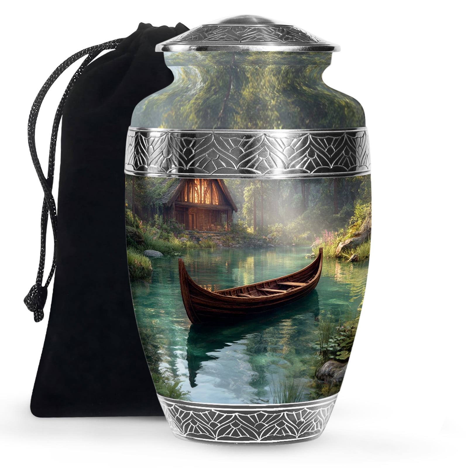 KARYLIZ Boat Urns for Human Ashes Adult Man - Green Large Urn For Human ...