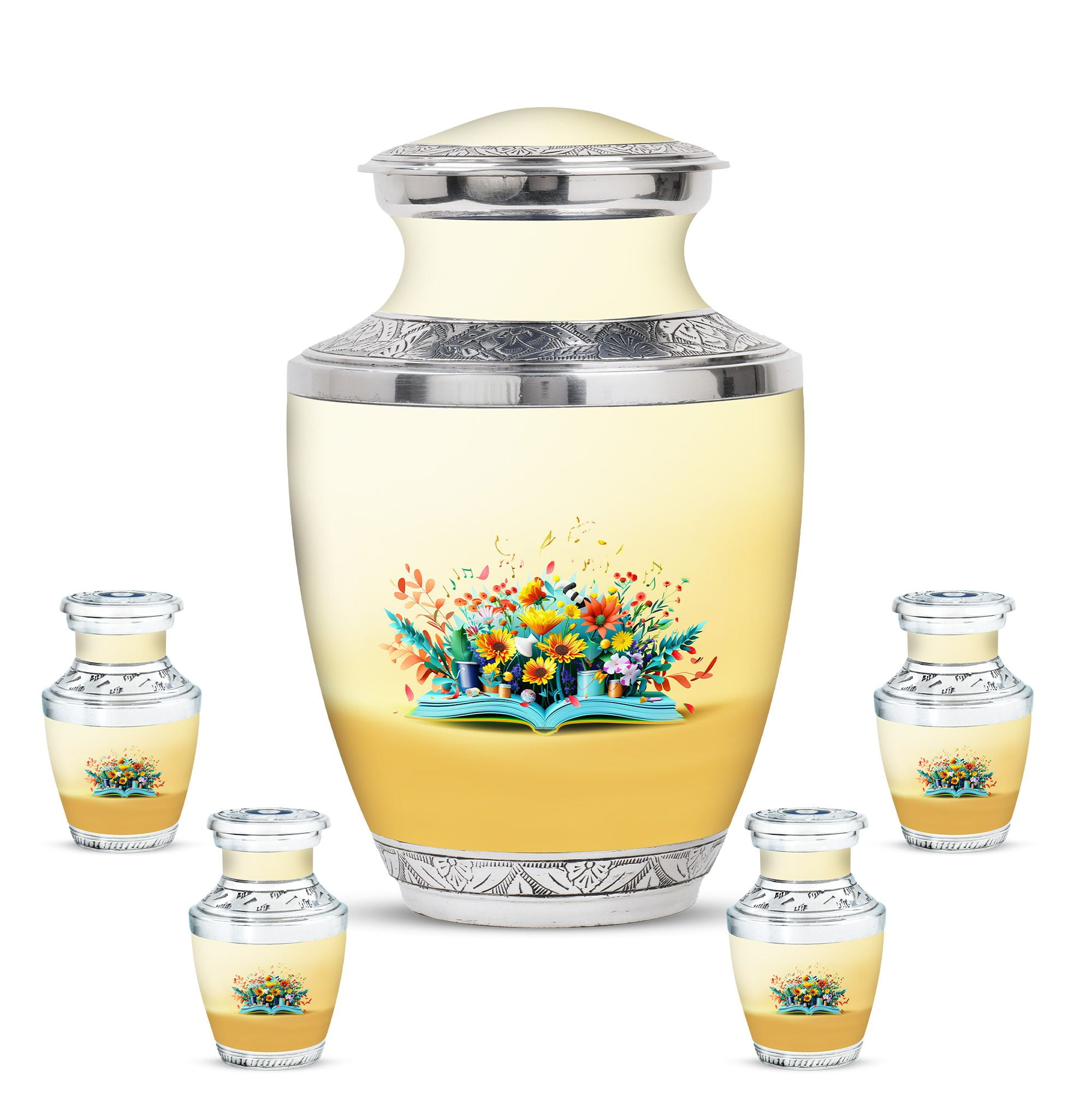 KARYLIZ Book Funeral Urns For Adult Ashes Men - Keepsake Urns For Human Ashes Set - Mini ...