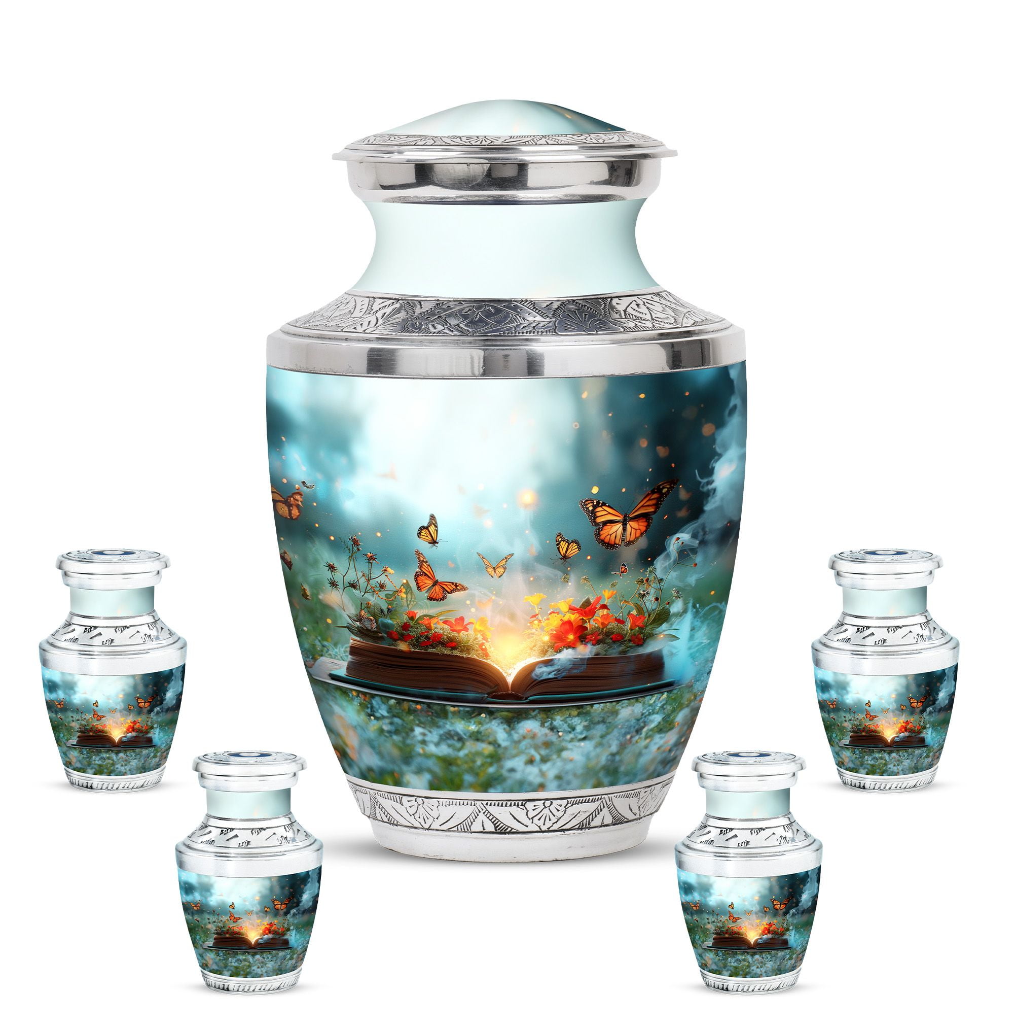 KARYLIZ Book Funeral Urns For Adult Ashes Women - Cremation Keepsakes ...