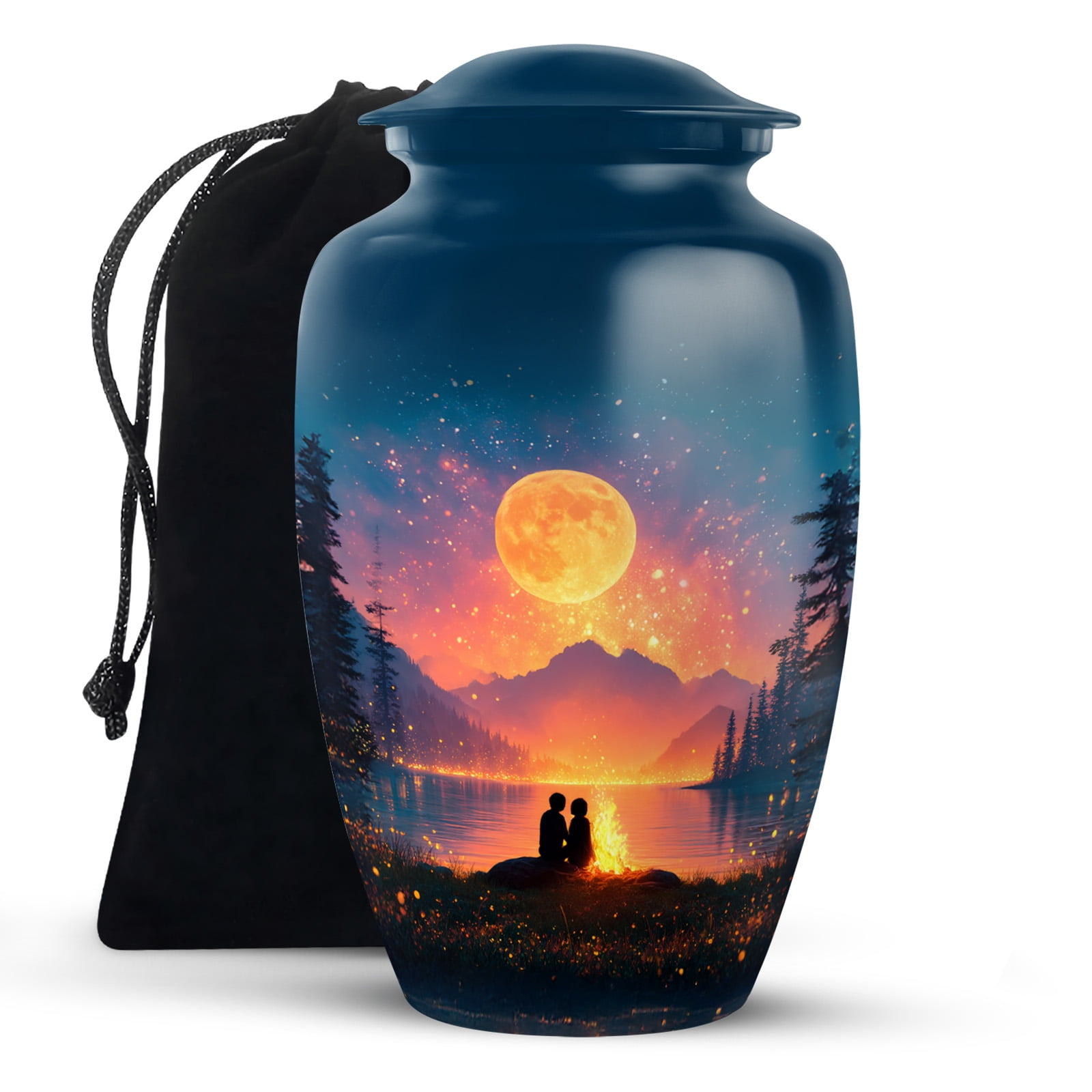 KARYLIZ Campfire Decorative Urns - Couple Under Moon Cremation Urn ...