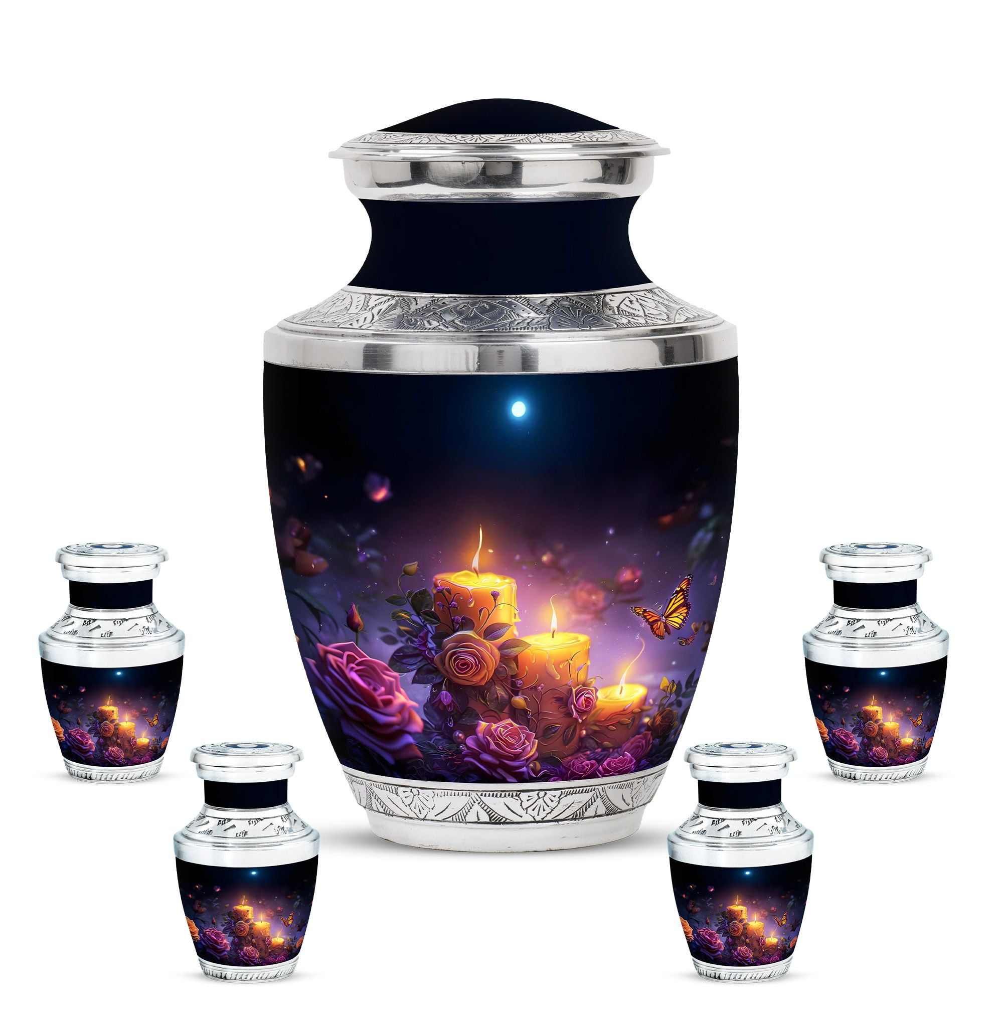 KARYLIZ Candle Funeral Urns For Adult Ashes Women - Mini Cremation Urns ...
