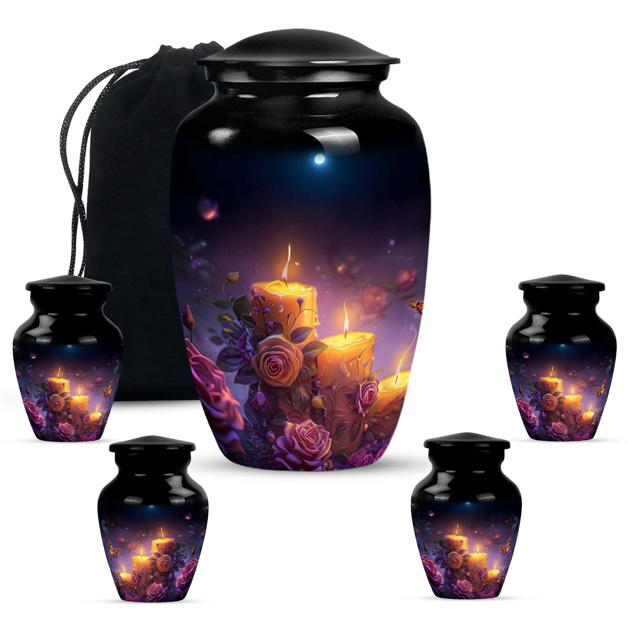 KARYLIZ Candle Urn - Funeral Urns For Adult Ashes Men - Small Urn For ...