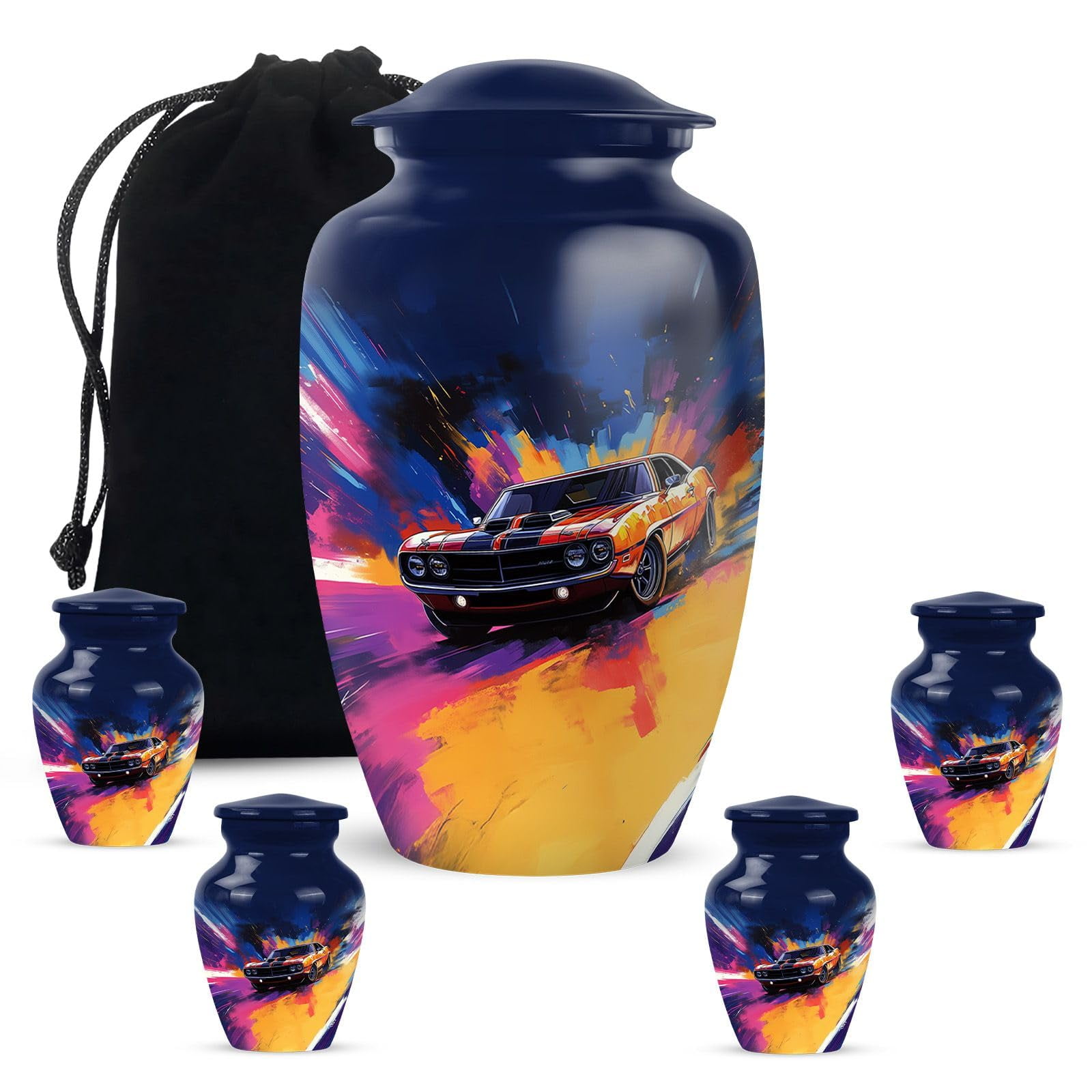 KARYLIZ Car Cremation Urns for Ashes – Combo of 5 with 10 Inch Memorial ...