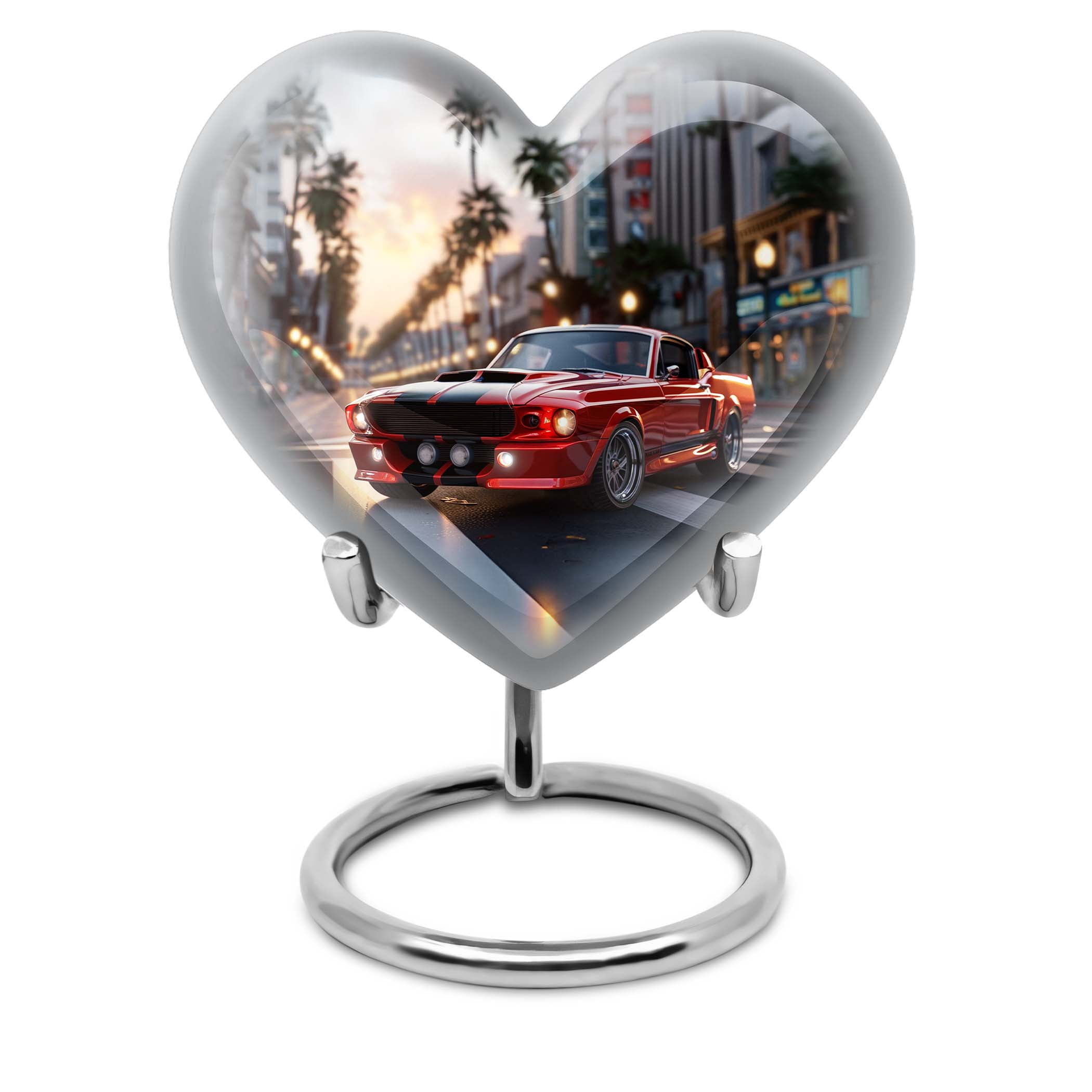 KARYLIZ Car Heart Urn - Urn For Ashes Adult Male - 3 Inch, Keepsake Red ...