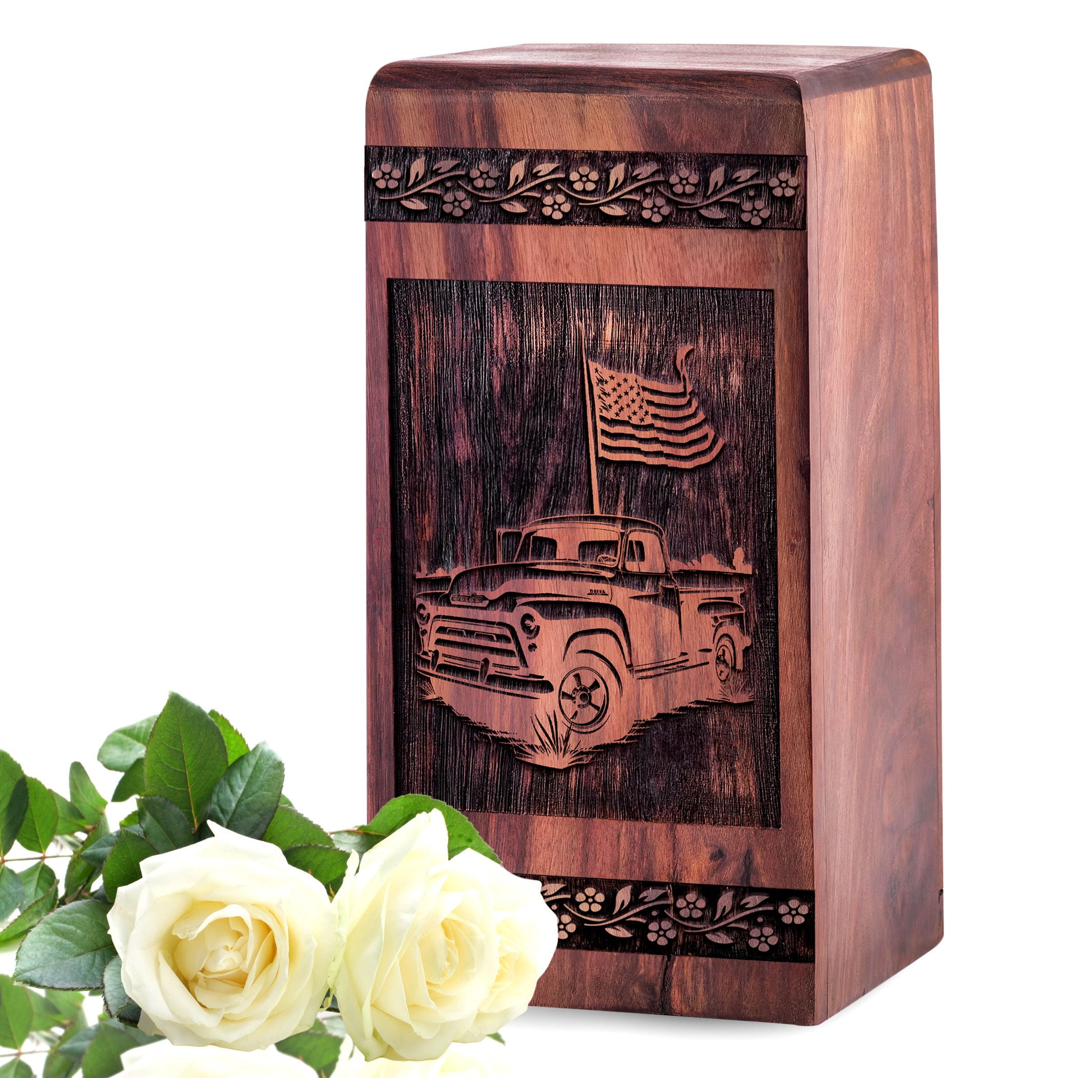 KARYLIZ Car Urns For Mom - Large Wooden Urn For Ashes Adult Male - Urns ...