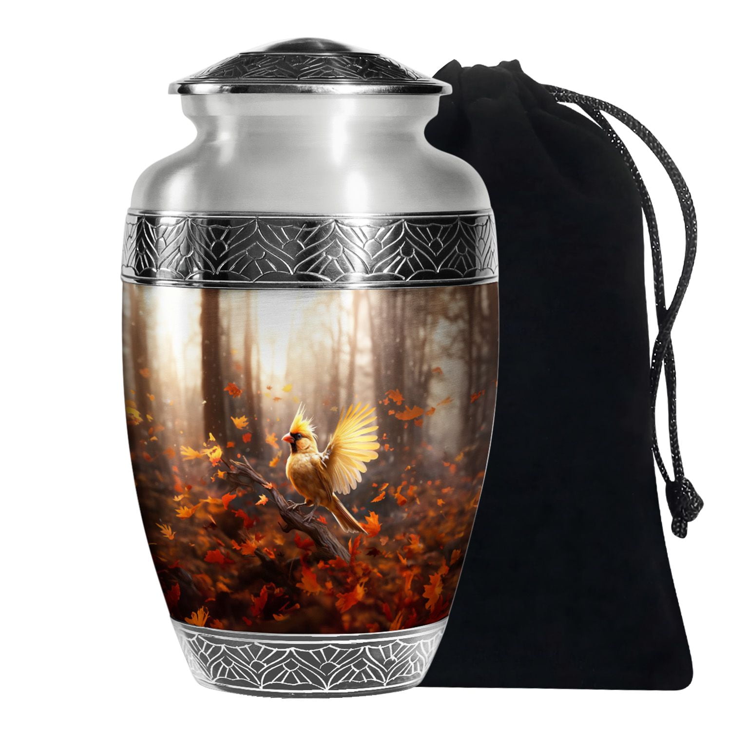 KARYLIZ Cardinal Bird Cremation Urn For Human Ashes - Large Urn For ...