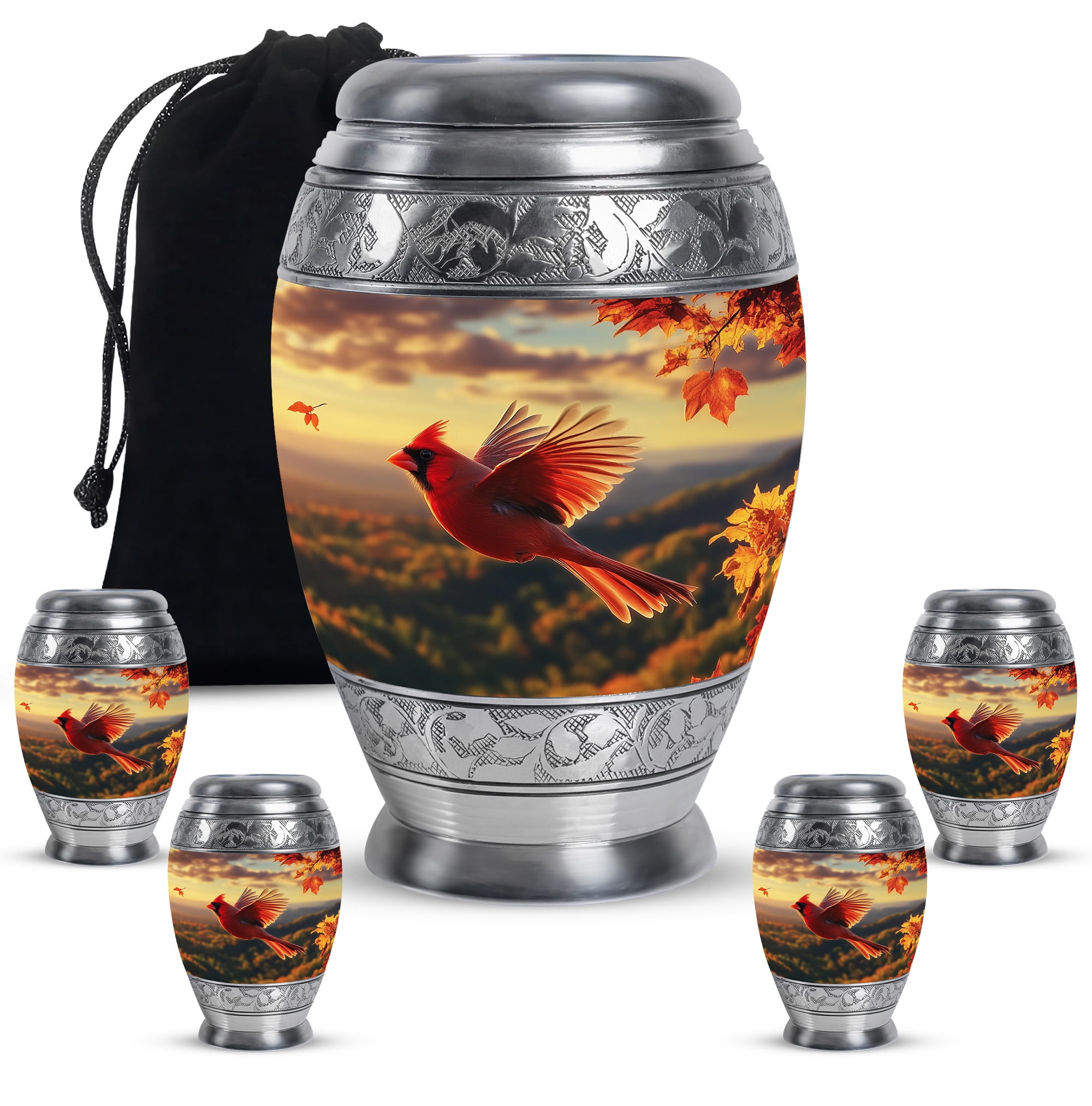 KARYLIZ Cardinal Bird Urn For Ashes - Cremation Urns for Human Ashes ...