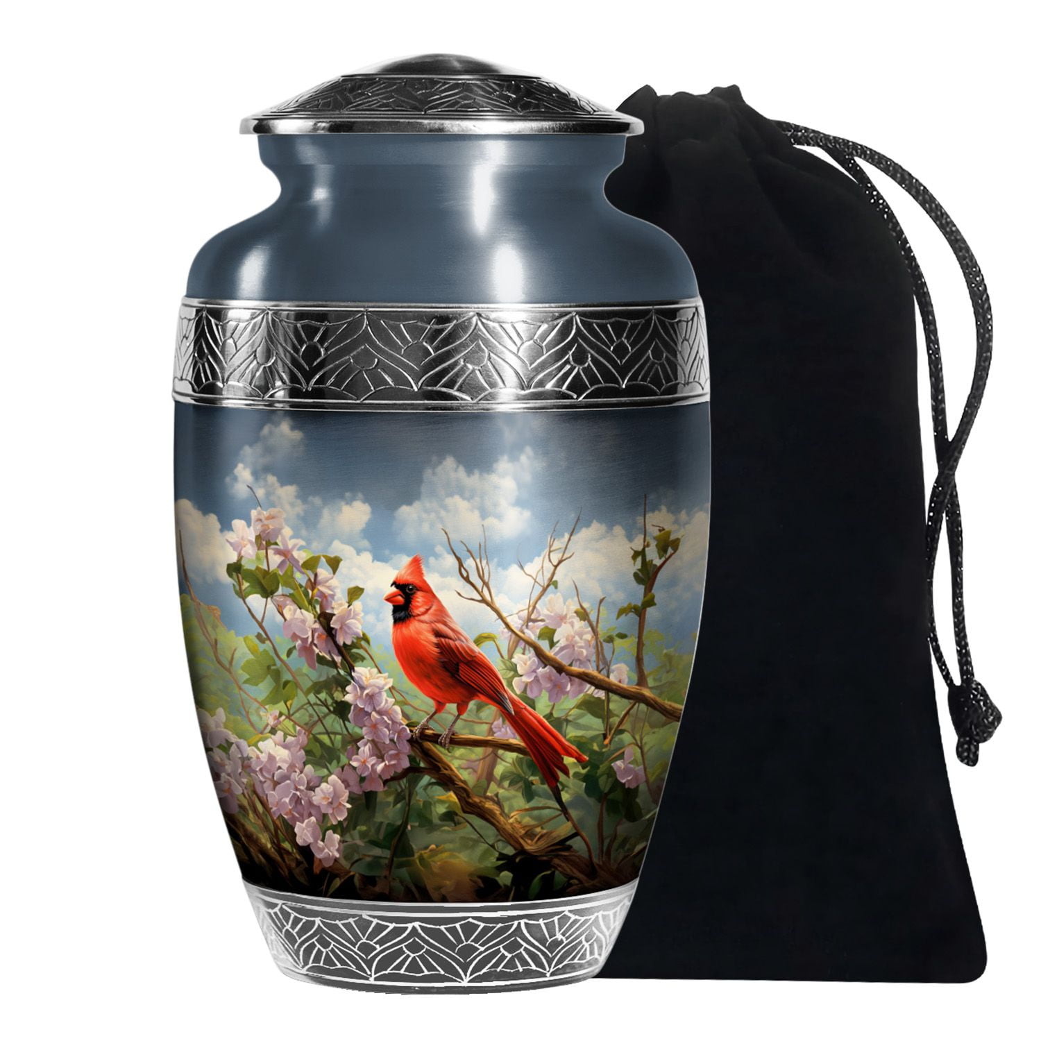KARYLIZ Cardinal Bird Urn For Human Ashes - Large Urns For Human Ashes ...