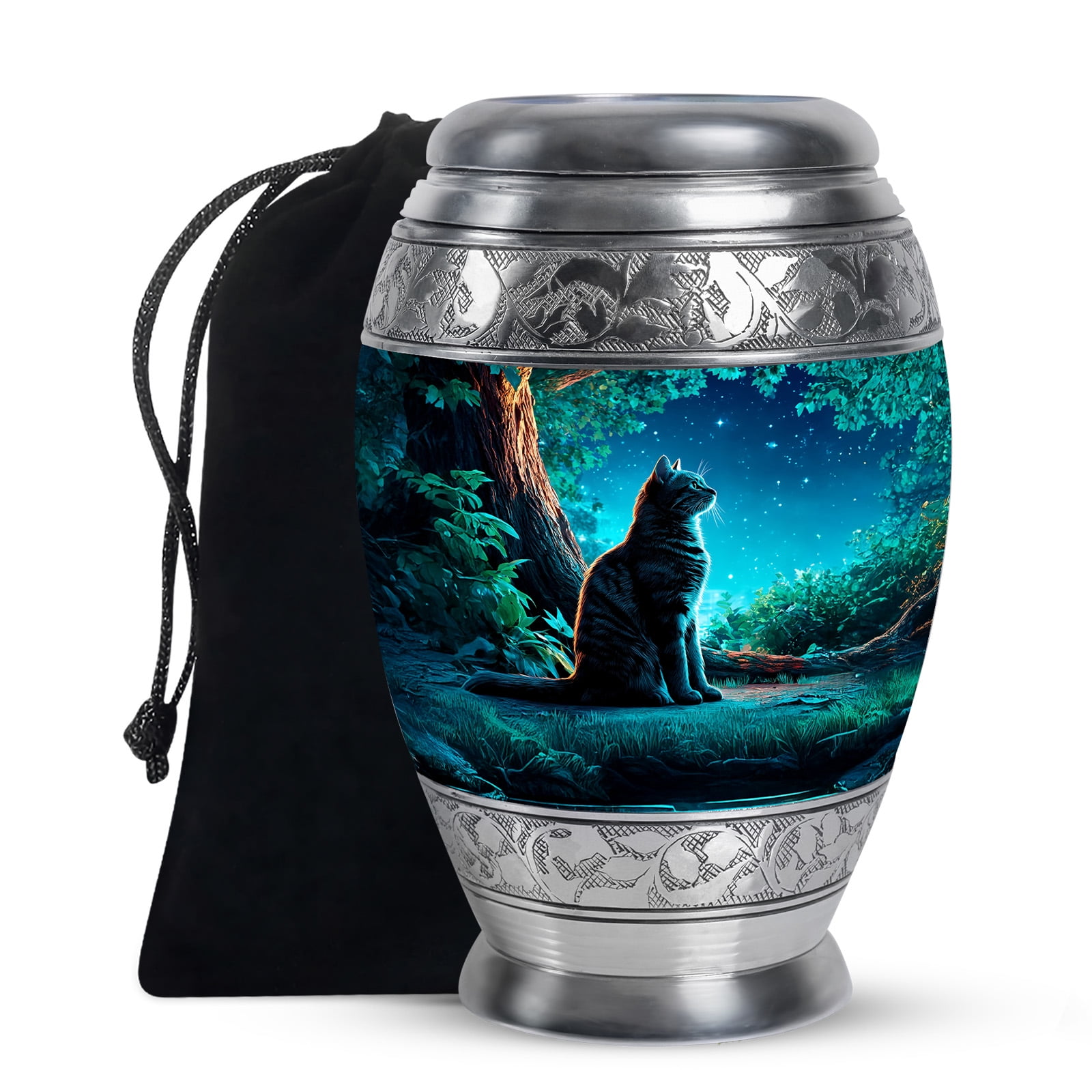 KARYLIZ Cat Urn For Burial In Ground - Large Blue Cremation Urns For ...