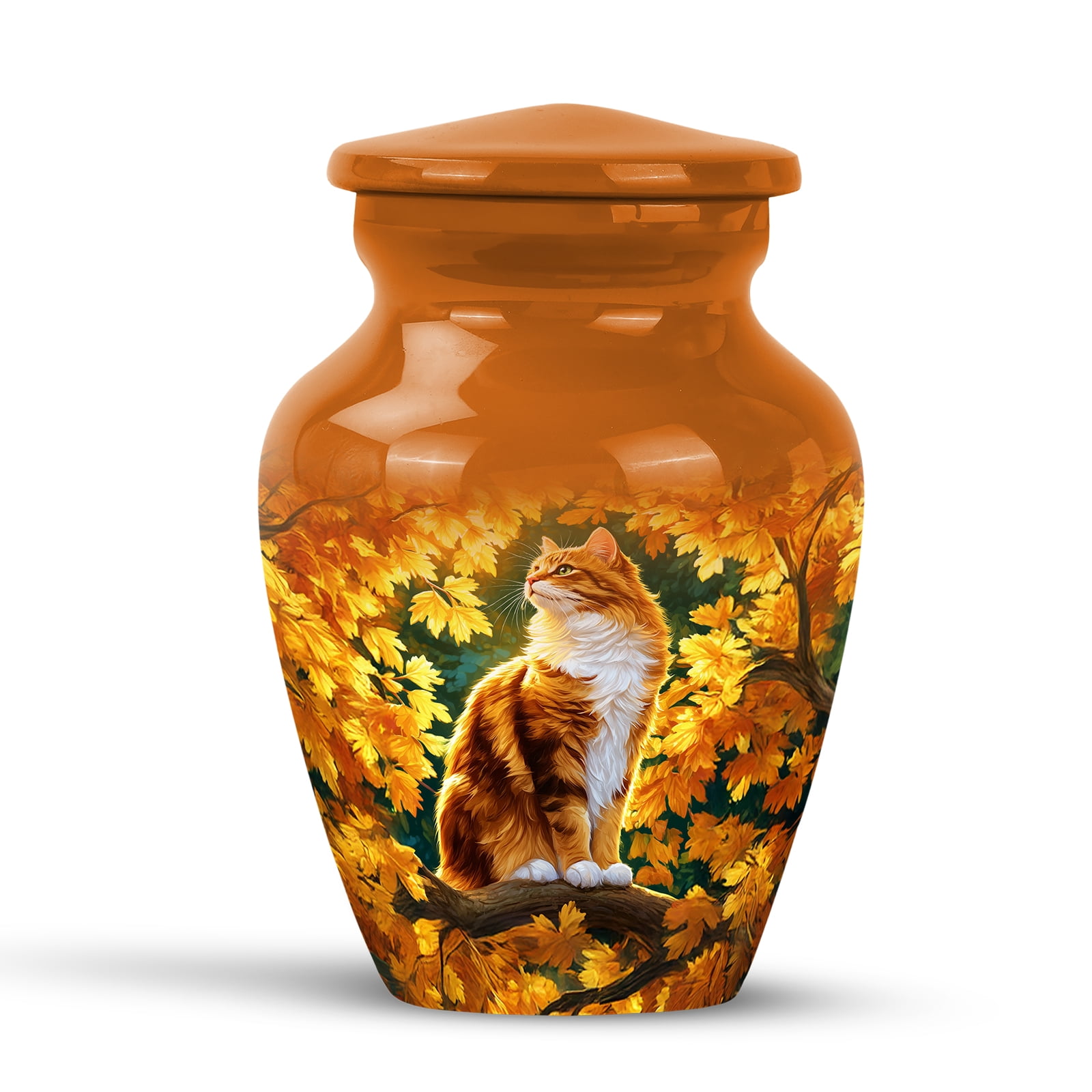 KARYLIZ Cat Urns For Human Ashes Adult Male & Female - Brown Small Urns ...