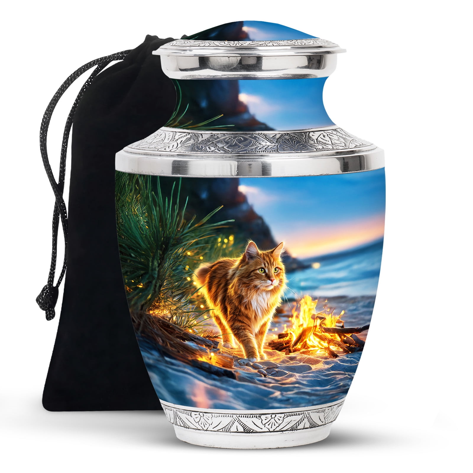 KARYLIZ Cat Urns For Human Ashes Adult Man - Blue Memorial Urns for ...