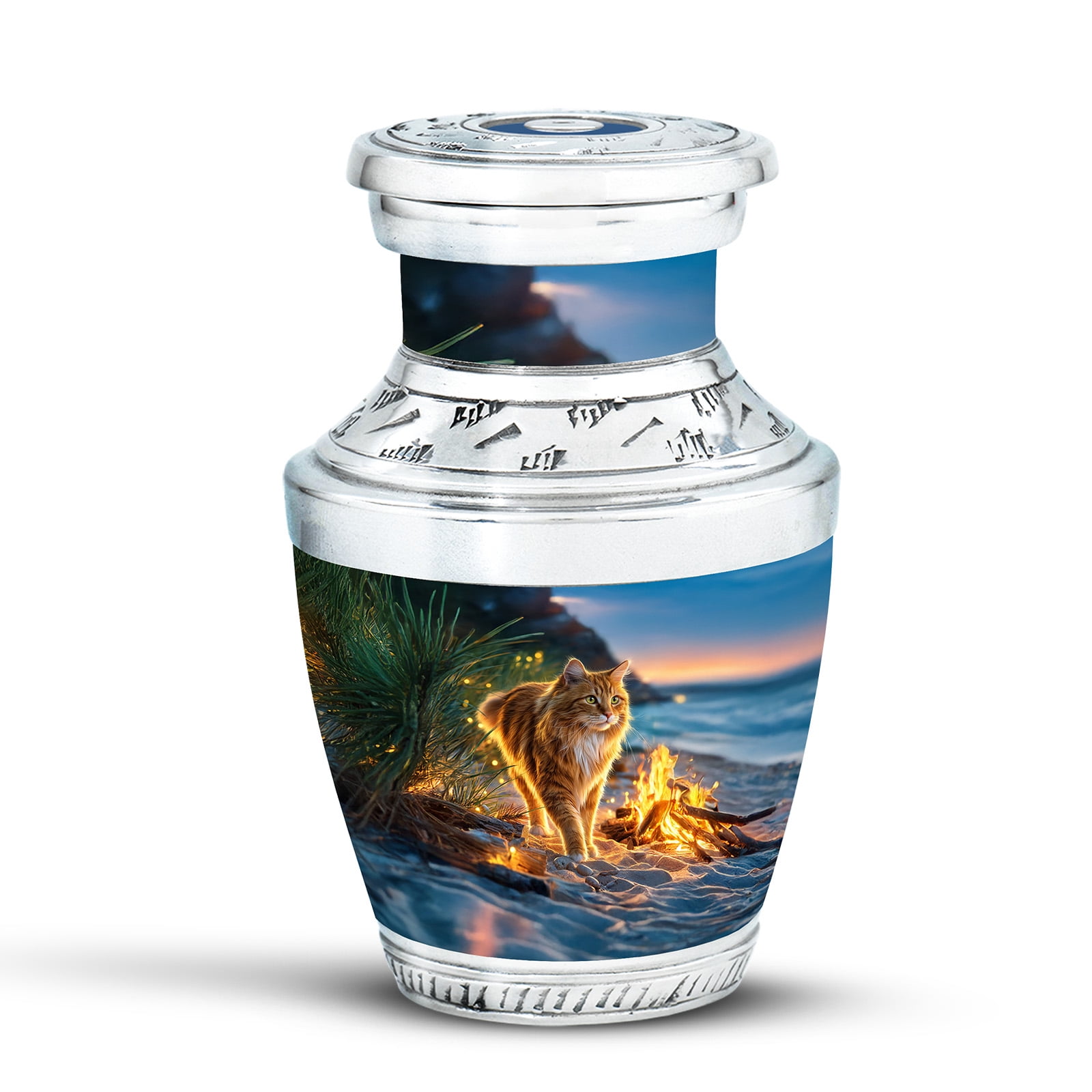 KARYLIZ Cat Urns For Human Ashes Adult Man - Blue Memorial Urns for ...