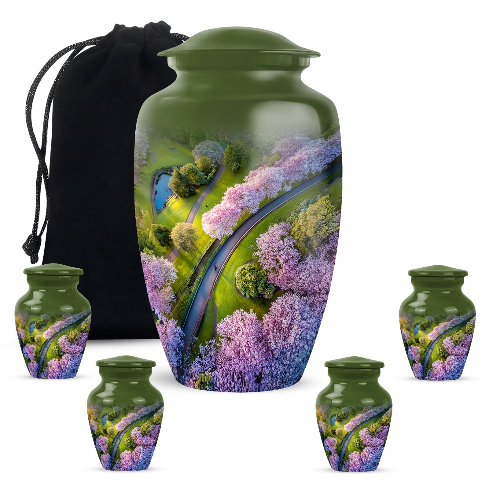 KARYLIZ Cherry Blossom Urn - Cremation Urns For Human Ashes - Small ...