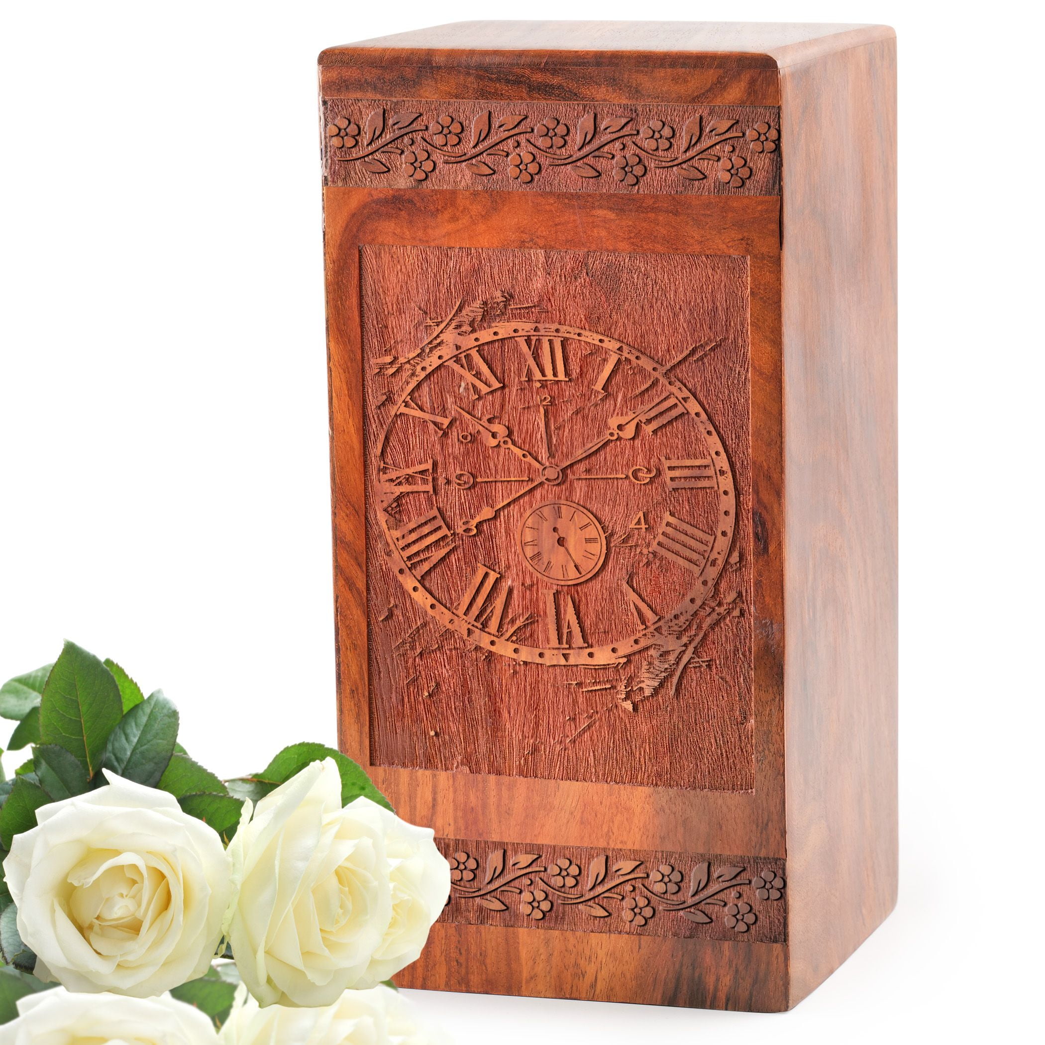 KARYLIZ Clock Wooden Urn Box - Urns For Ashes - Large Urn For Ashes ...