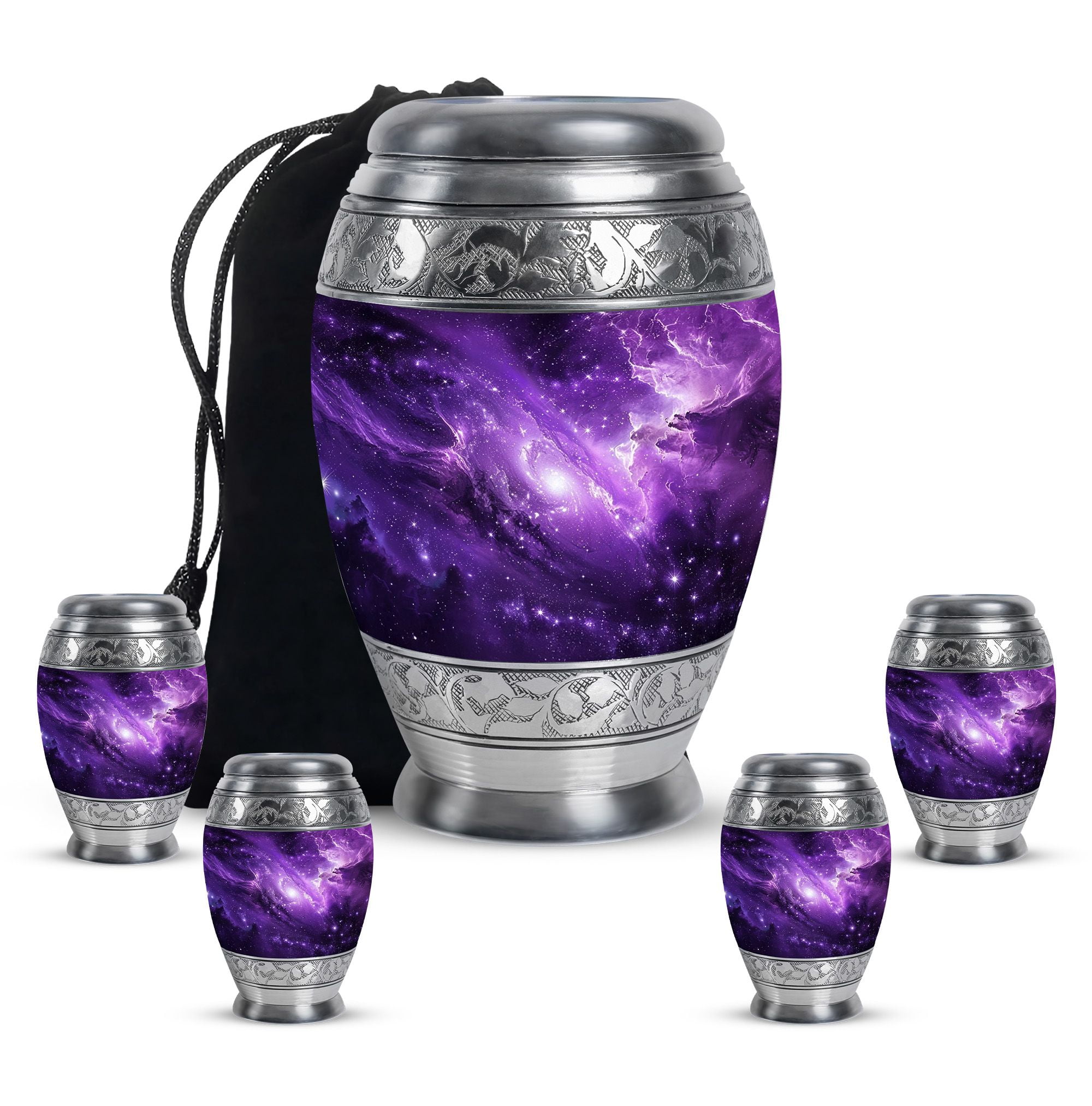 KARYLIZ Cosmic Nebula Galaxy Urn, Funeral Urns For Adult Ashes Men ...
