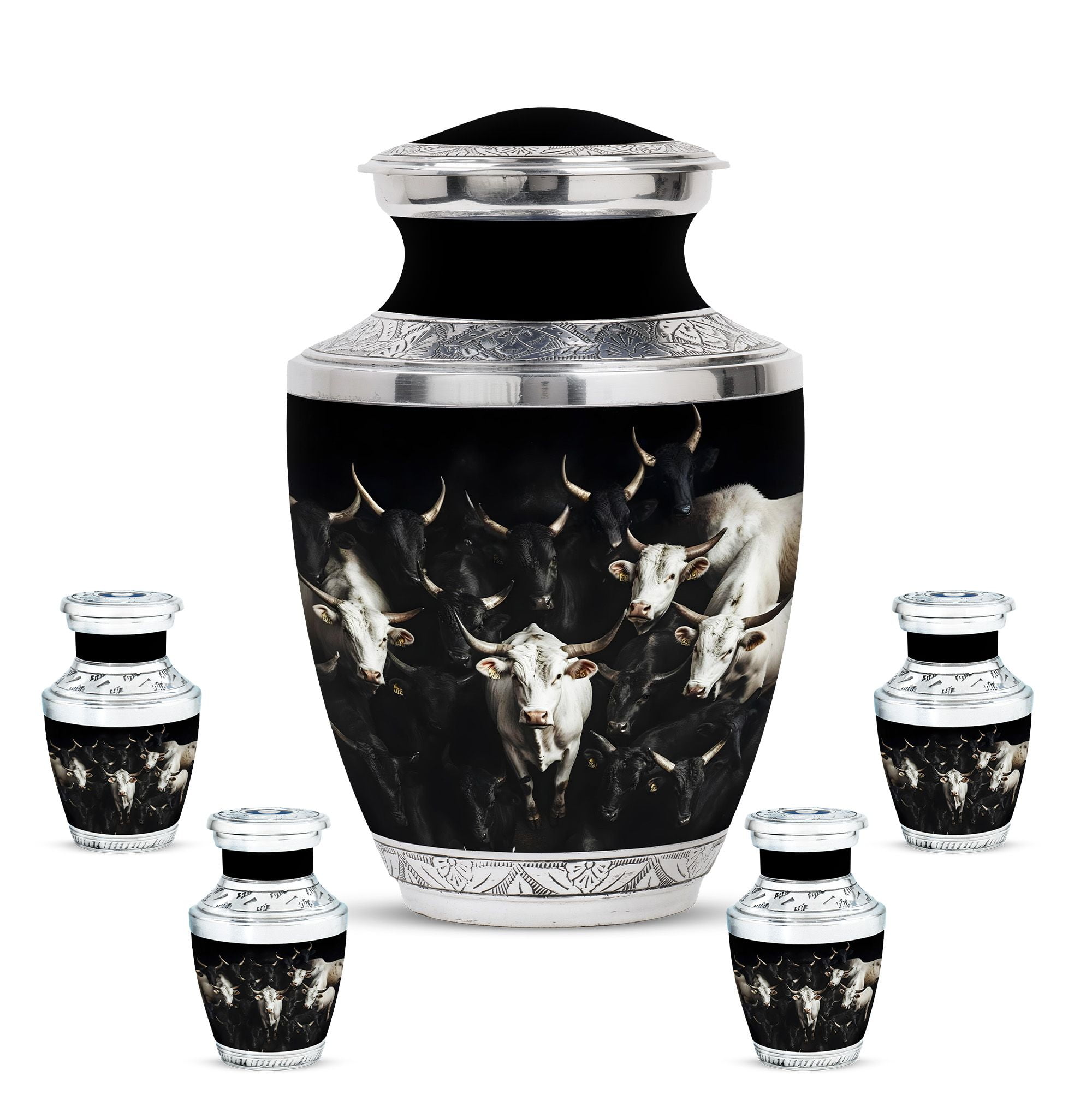 KARYLIZ Cow Cremation Urns For Human Ashes - Decorative Keepsake Urns ...