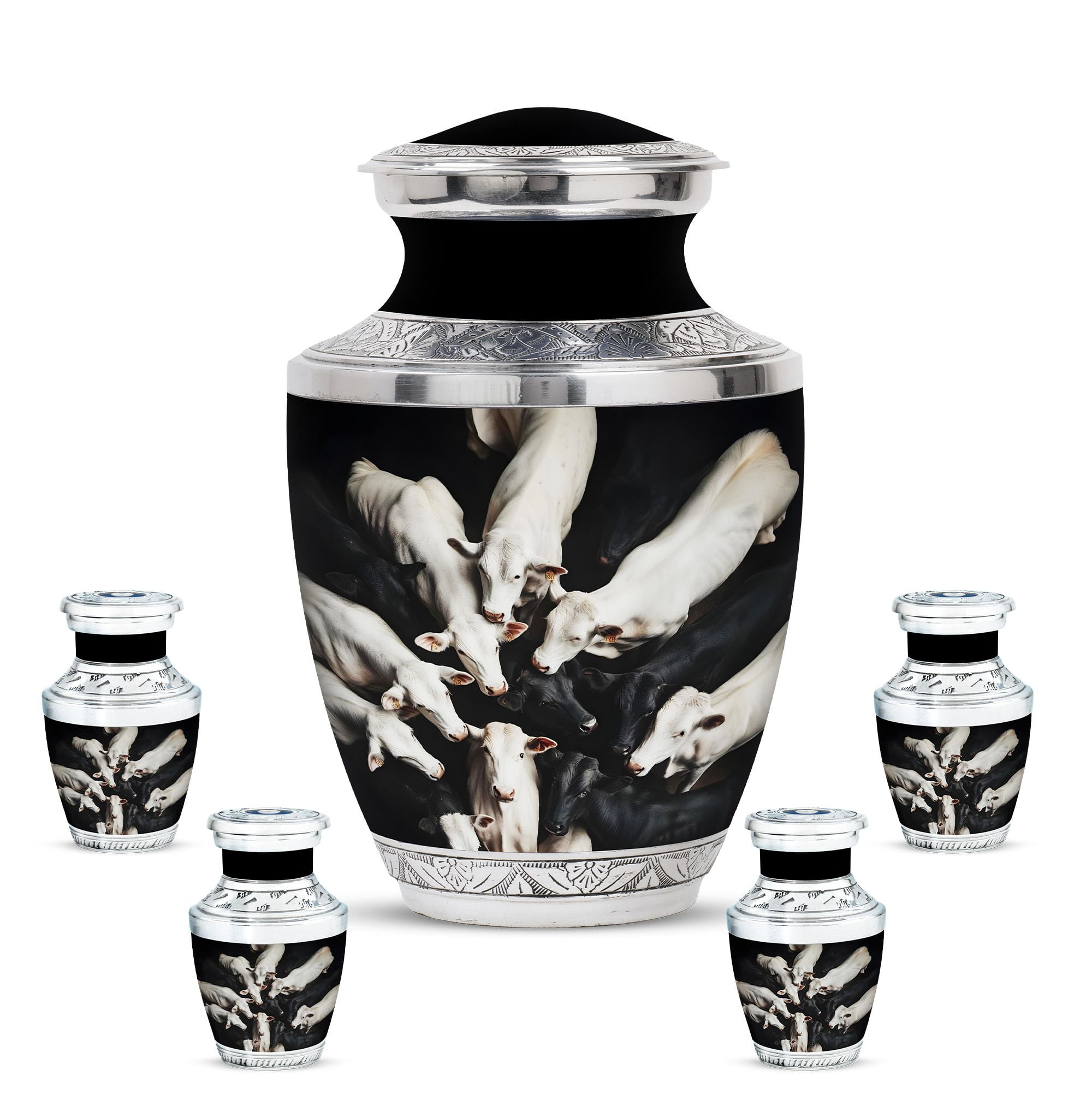 KARYLIZ Cow Urn For Human Ashes Adult Female - Mini Memorial Urn For ...
