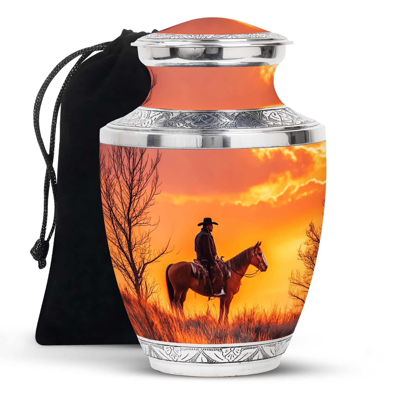 KARYLIZ Cowboys Urns For Human Ashes Adult Man, Urn for Ashes, Large ...