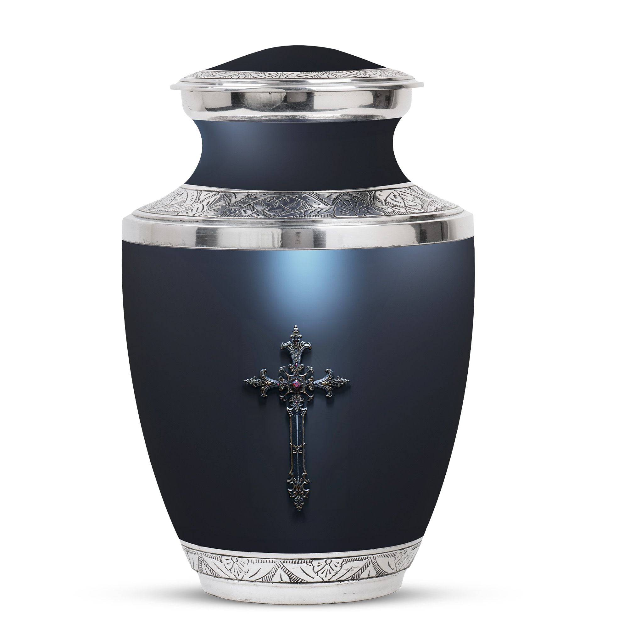 KARYLIZ Cross 10 Inch Funeral Cremation Urn for Adult Ashes Men ...