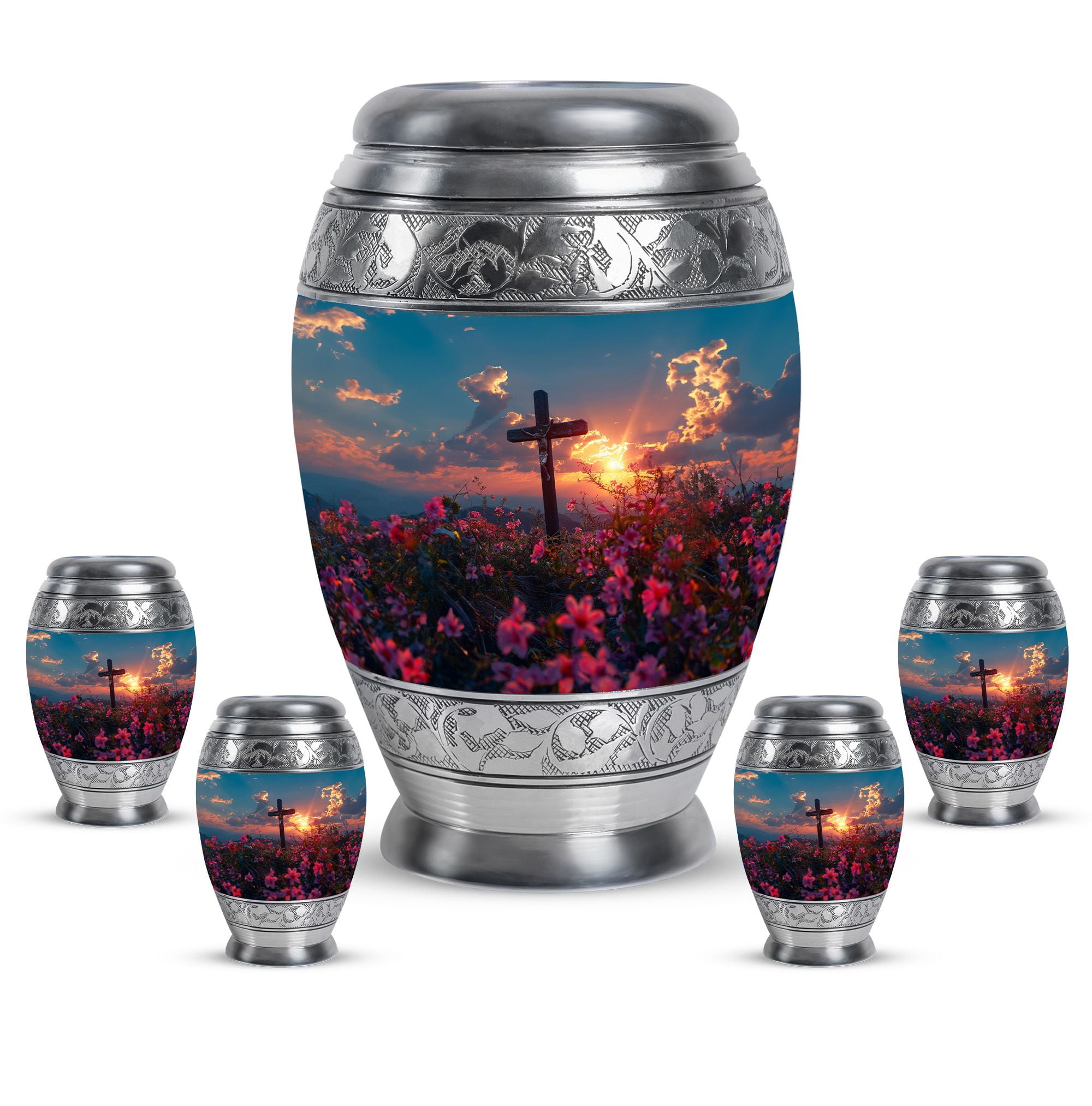 KARYLIZ Cross Ash Holders For Human Ashes - Cremation Urns For Human ...