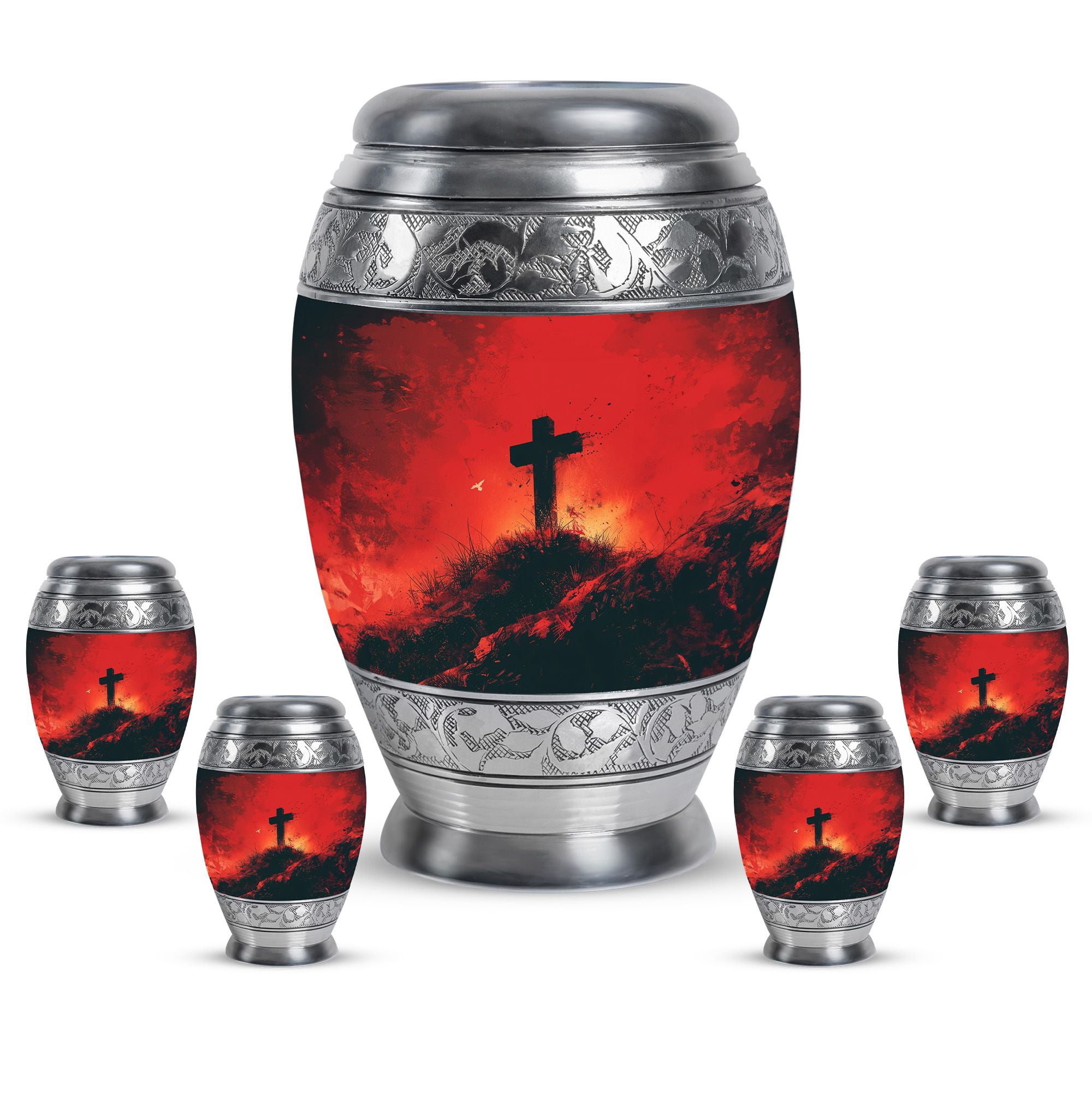 KARYLIZ Cross Cremation Urns For Human Ashes Female & Male - Small Urns ...
