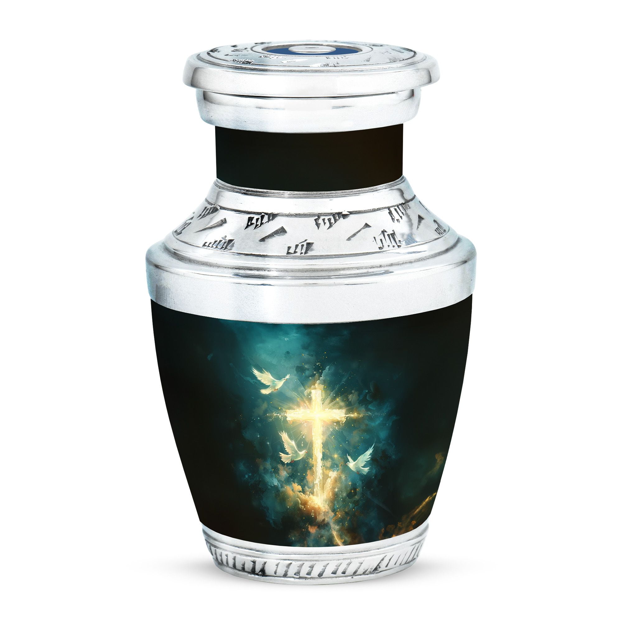 KARYLIZ Cross Keepsake Urn for Ashes - Small Memorial Urn - Decorative ...