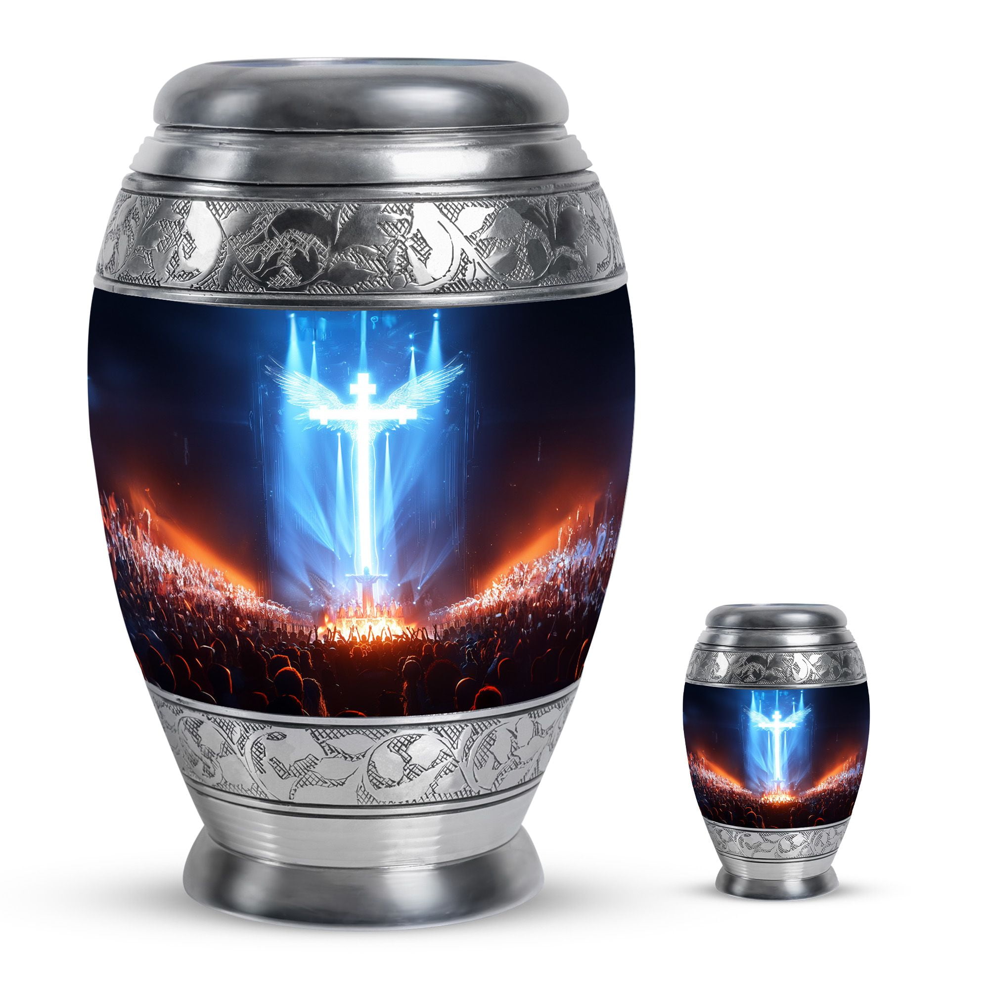 KARYLIZ Cross Memorial Urn - Large Urn For Human Ashes - Ash Holders ...