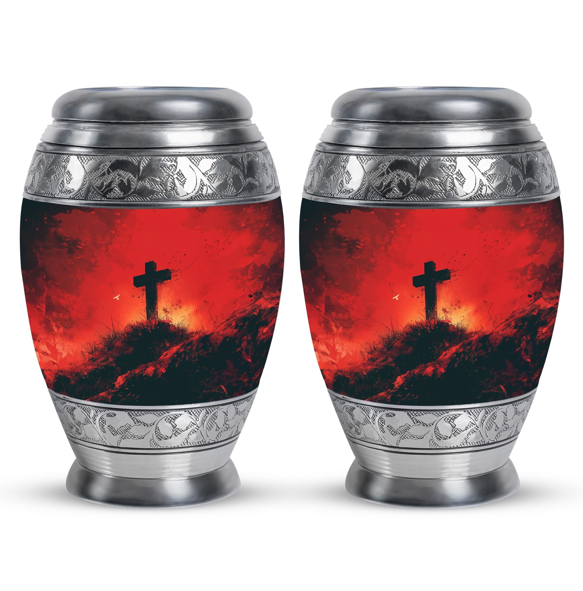 KARYLIZ Cross Small Cremation Urn For Human Ashes Adult - Mini Urn For ...