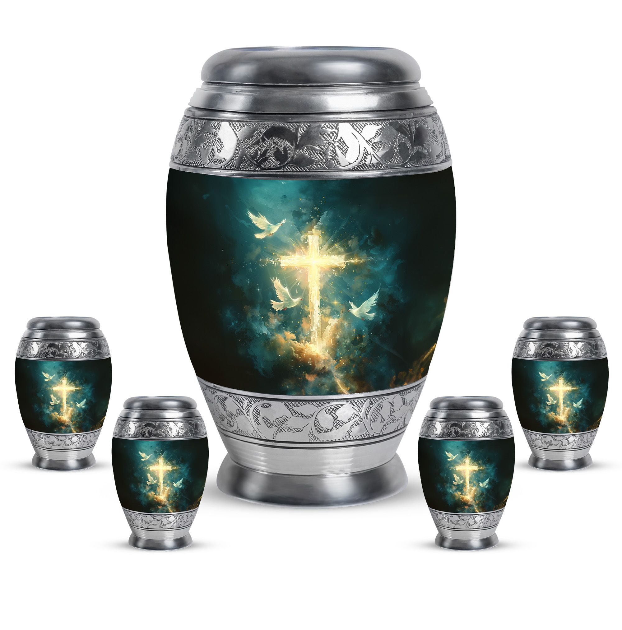 KARYLIZ Cross Urns For Ashes For Adult Female & Male - Decorative Urn ...