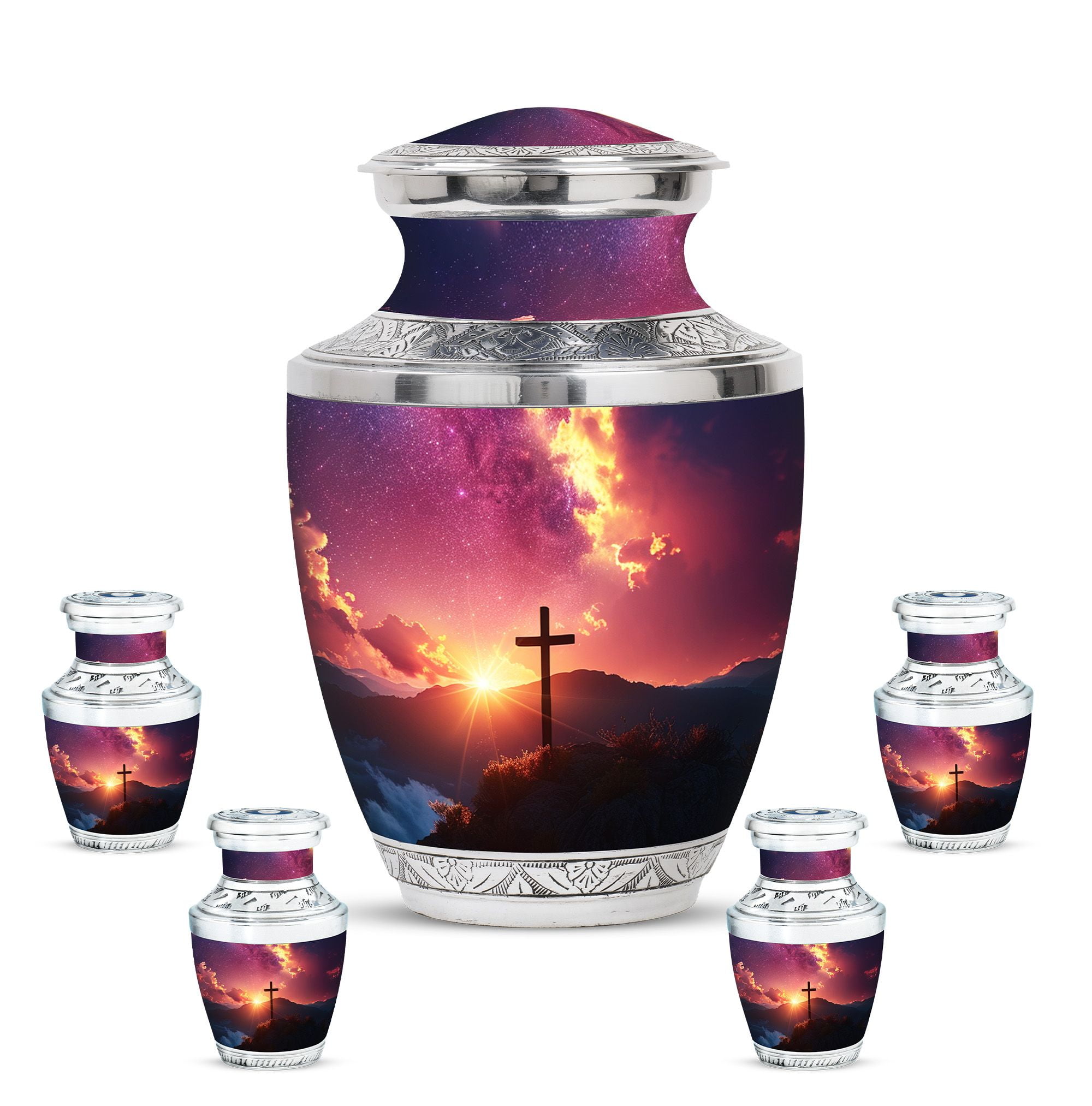 KARYLIZ Cross Urns for Ashes Adult Male - Cremation Urn - Burial ...