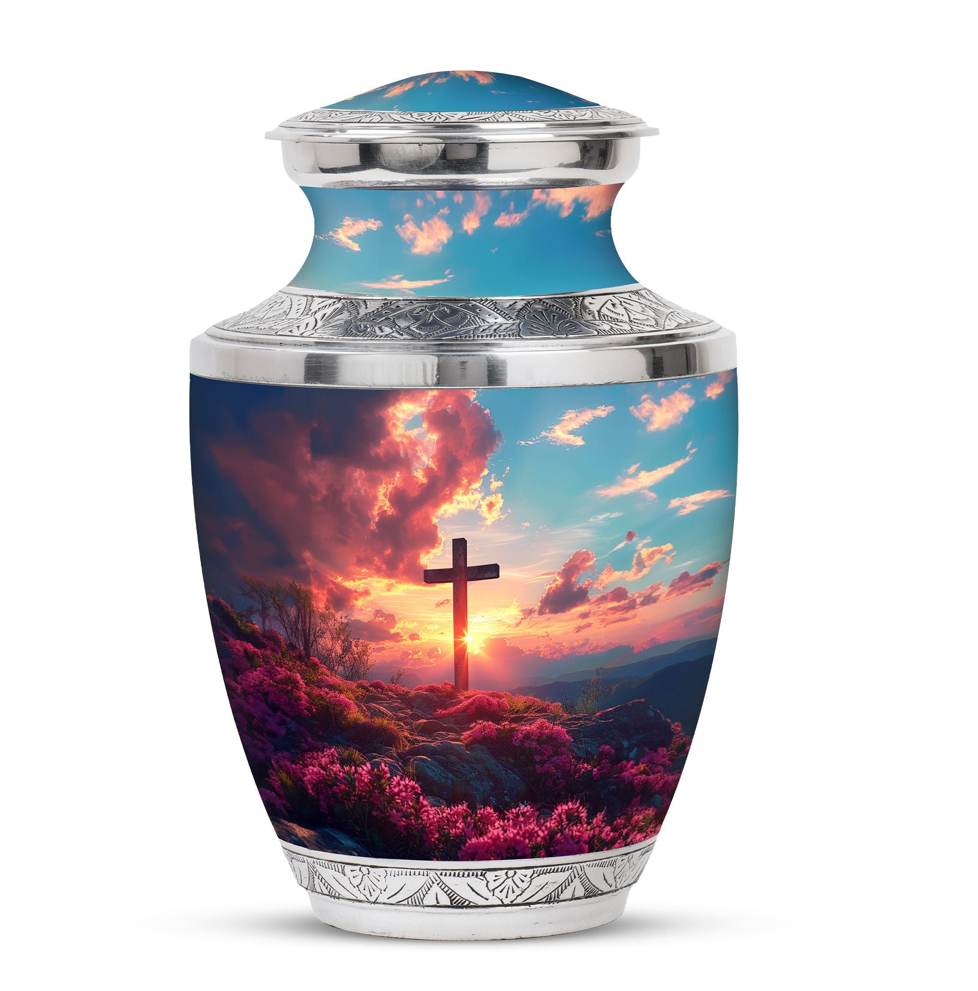 KARYLIZ Cross Urns for Ashes Adult Male - Funeral Cremation Urn for ...