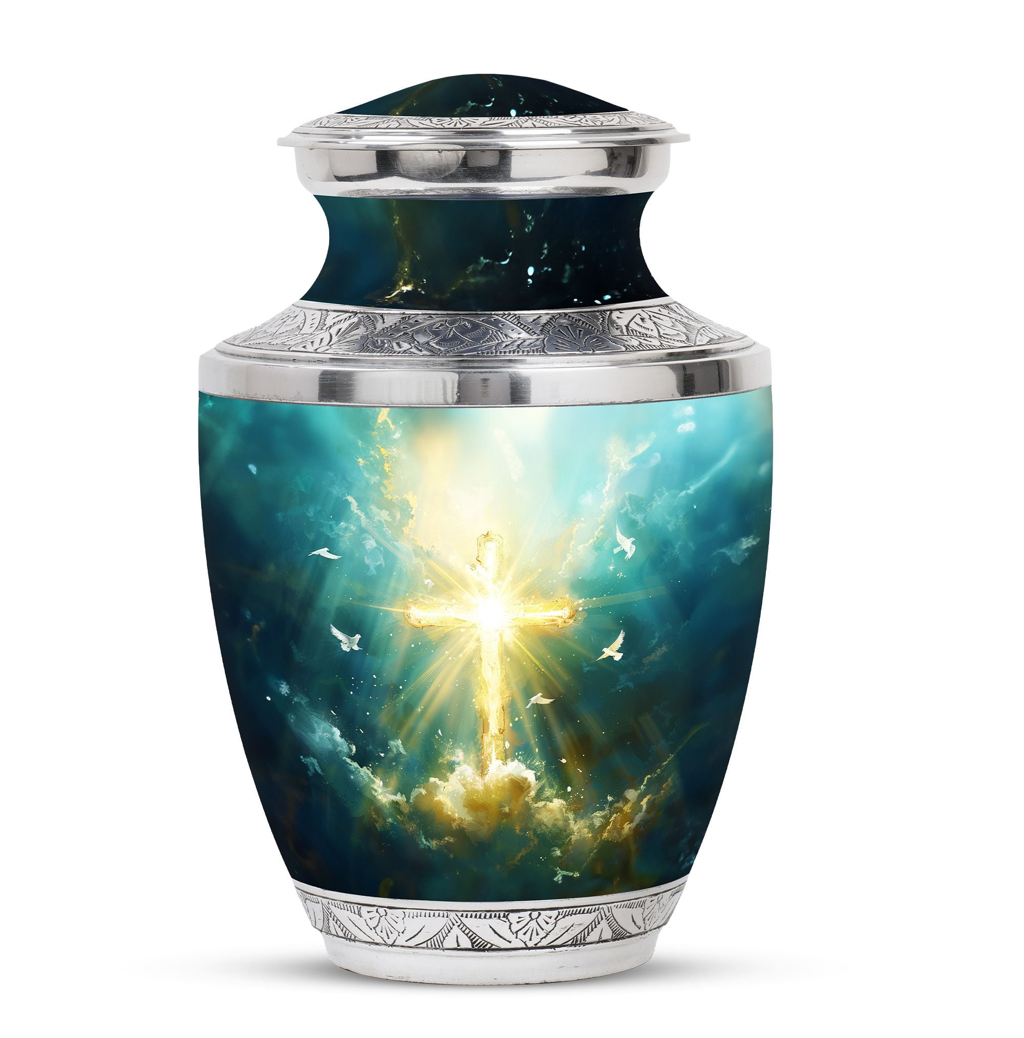 KARYLIZ Cross Urns for Ashes Adult Male - Large Cremation Urn for Human ...