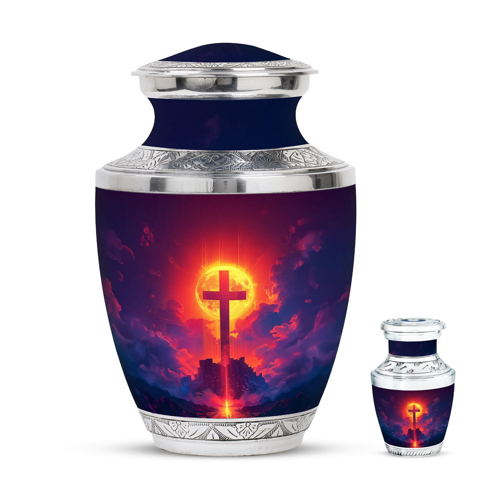 KARYLIZ Cross Urns for Ashes Adult Male - Large Decorative Urn ...