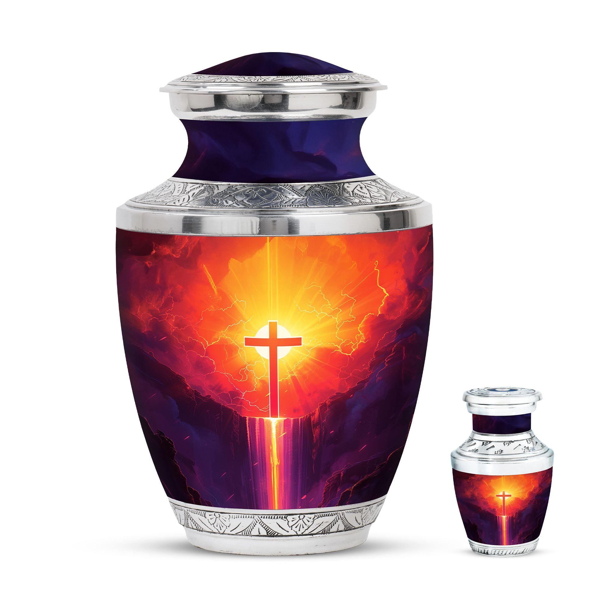 KARYLIZ Cross Urns for Human Ashes Adult Man - Cremation Boxes for ...