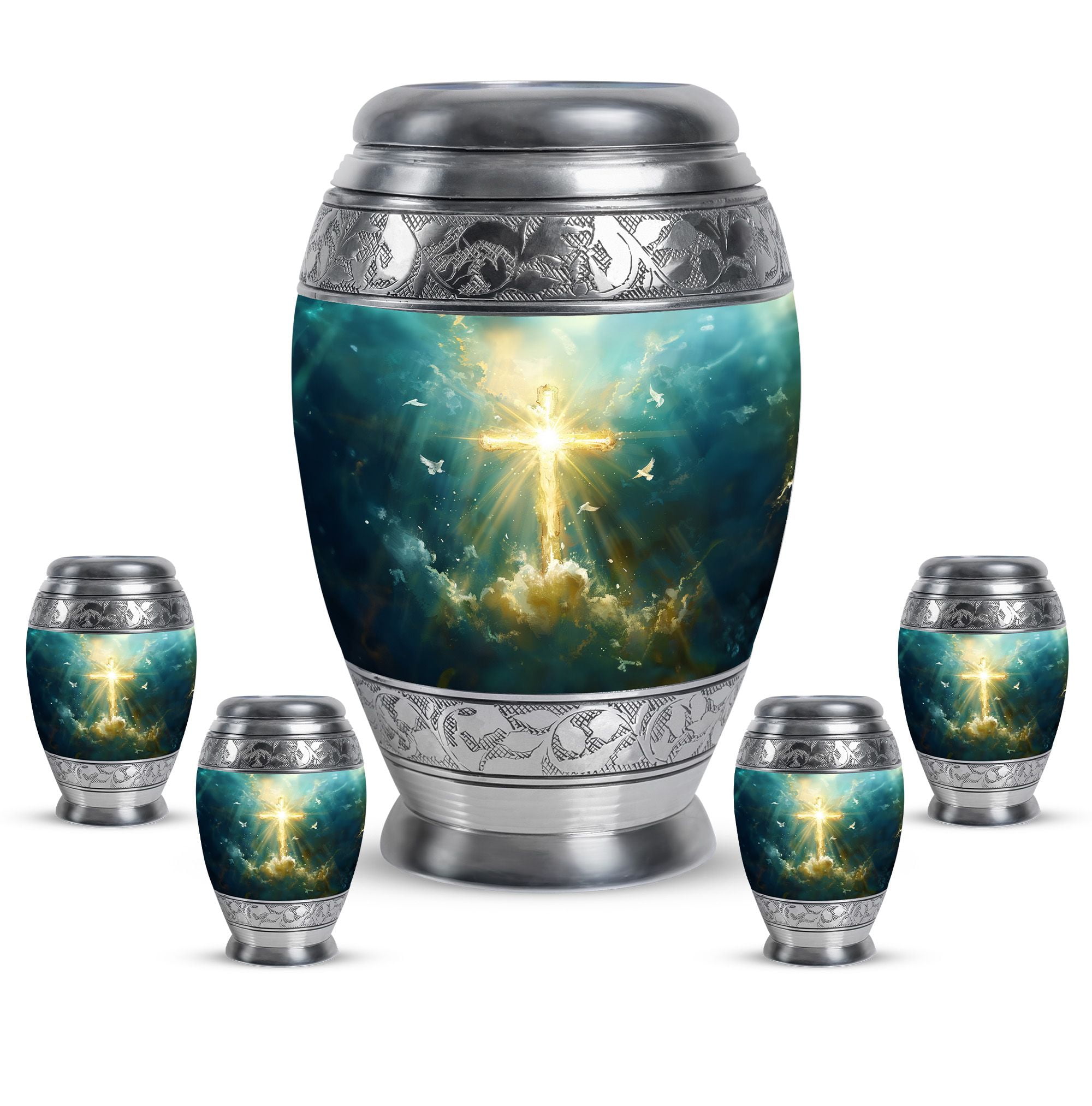 KARYLIZ Cross Urns For Human Ashes Adult Man - Cremation Urn For Human ...