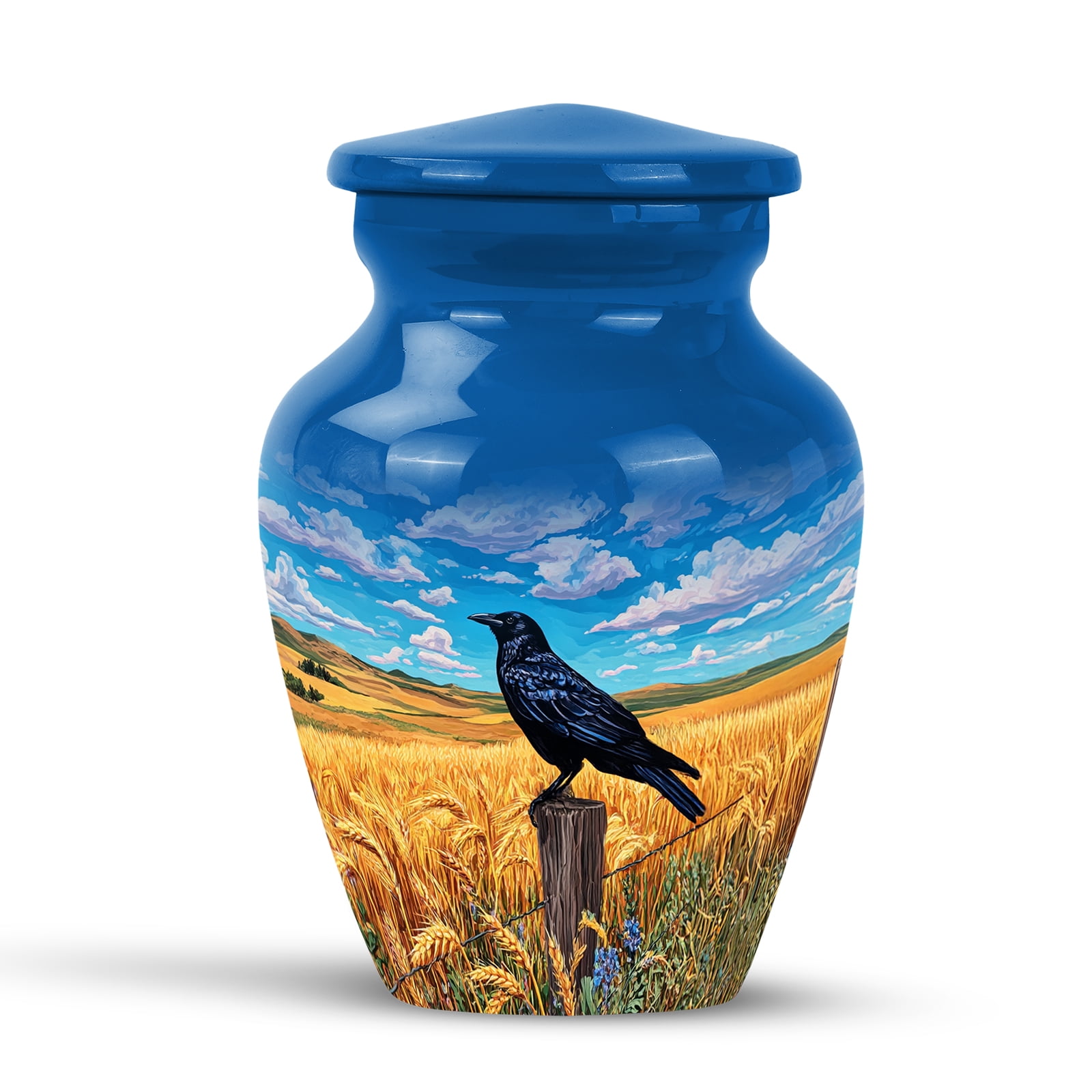 KARYLIZ Crow Cremation Keepsake Small Adult Urns For Human Ashes Men ...