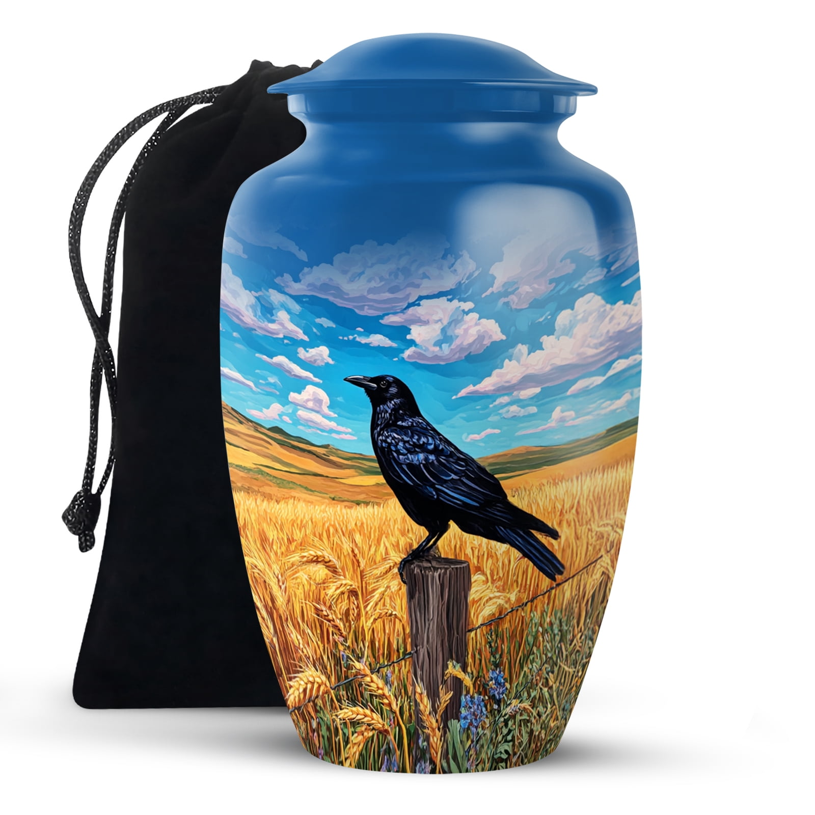 KARYLIZ Crow Cremation Large Adult Urns For Human Ashes Men & Women ...