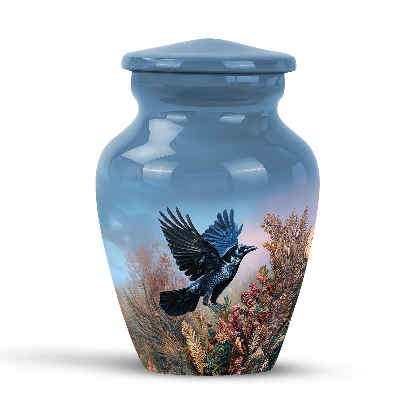 KARYLIZ Crow Memorial Urns For Human Ashes Women & Men - Crow over ...