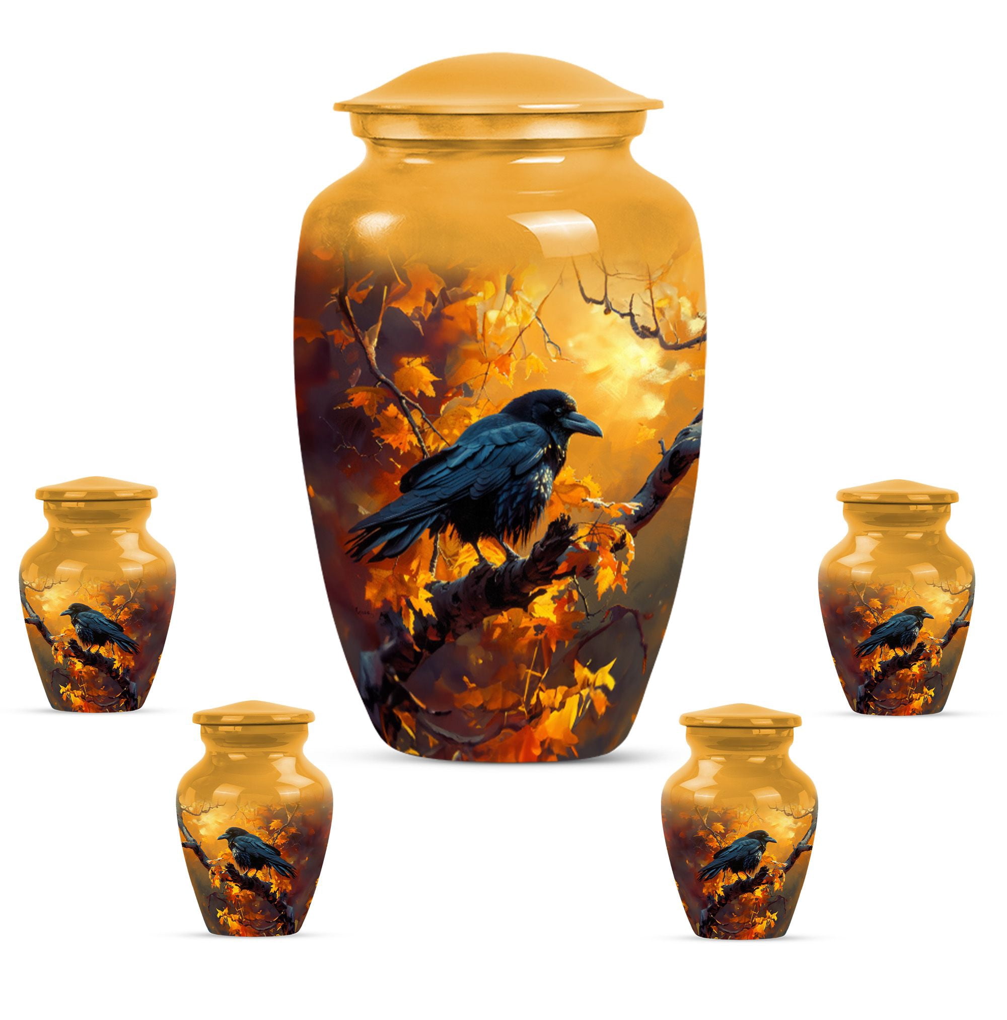 KARYLIZ Crow Urns For Human Ashes Adult Female - Mini Urn For Ashes ...