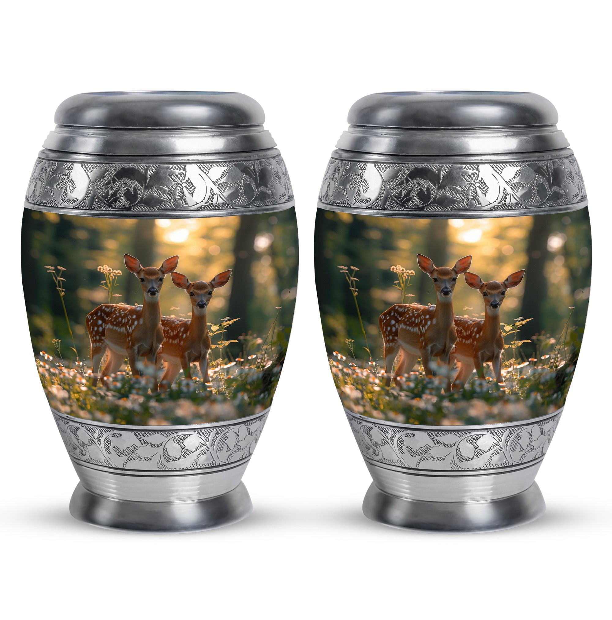 KARYLIZ Deer with Green Forest Urn Ashes - Cremation Keepsakes for ...