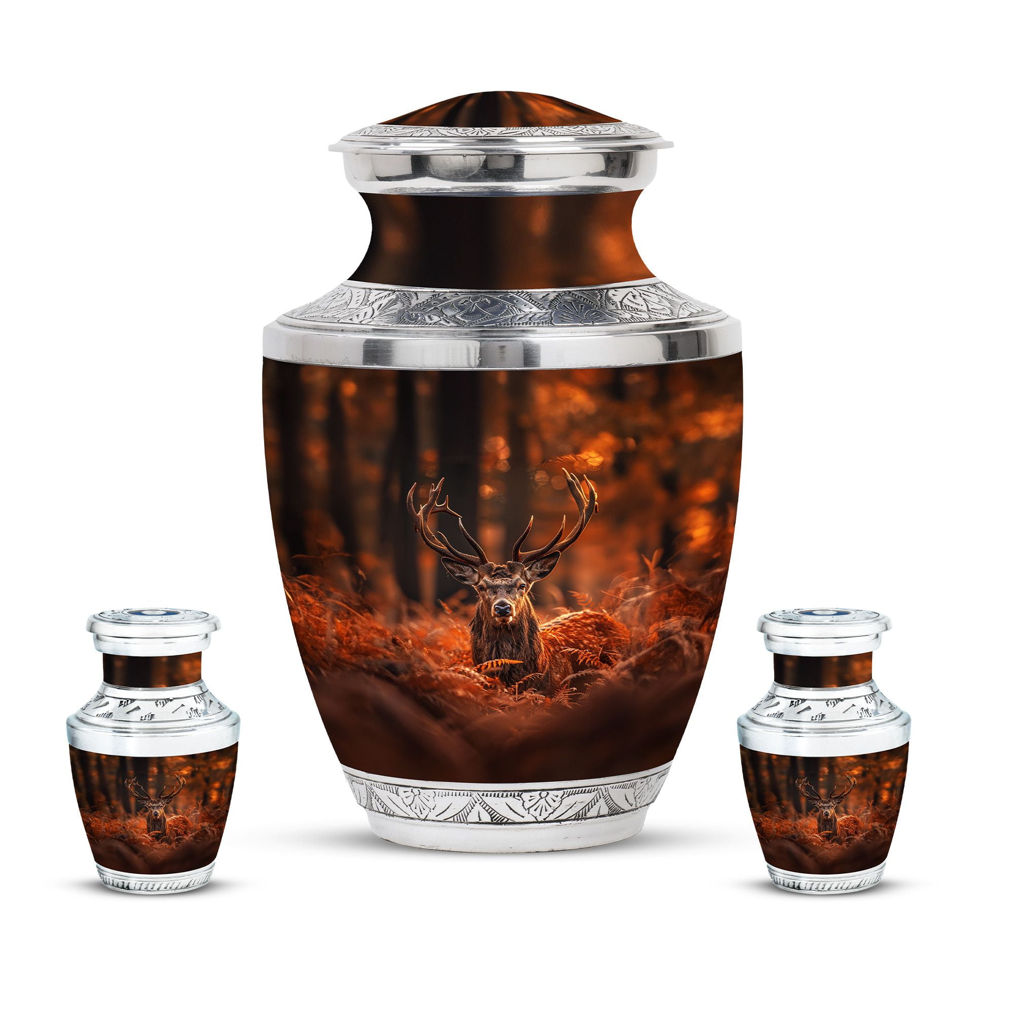 KARYLIZ Deer Urn – Funeral Urns For Human Ashes Adult Man & Women – Red ...